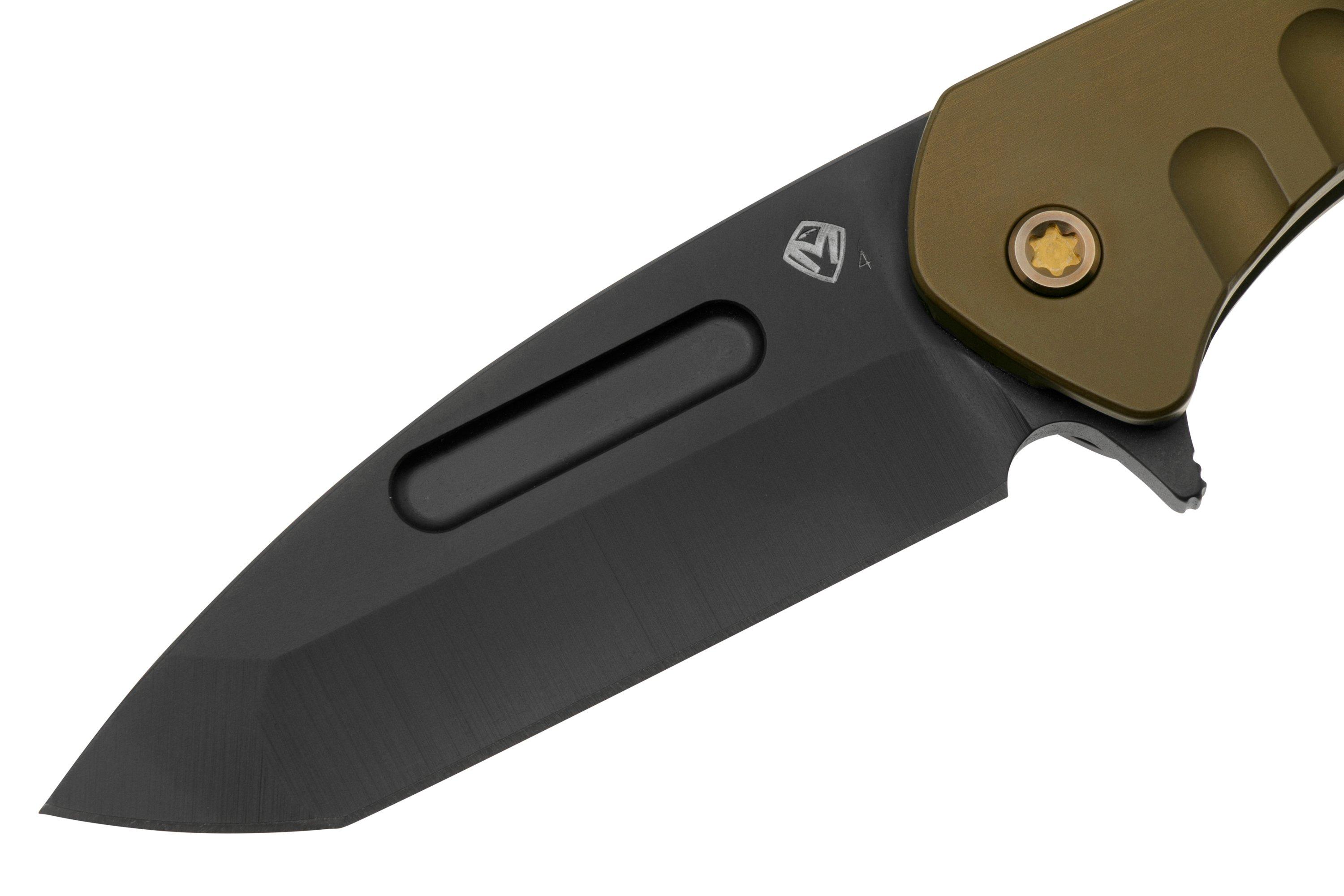Medford Swift FL Flipper, S45VN PVD Tanto, Yellow Handle, PVD Spring ...