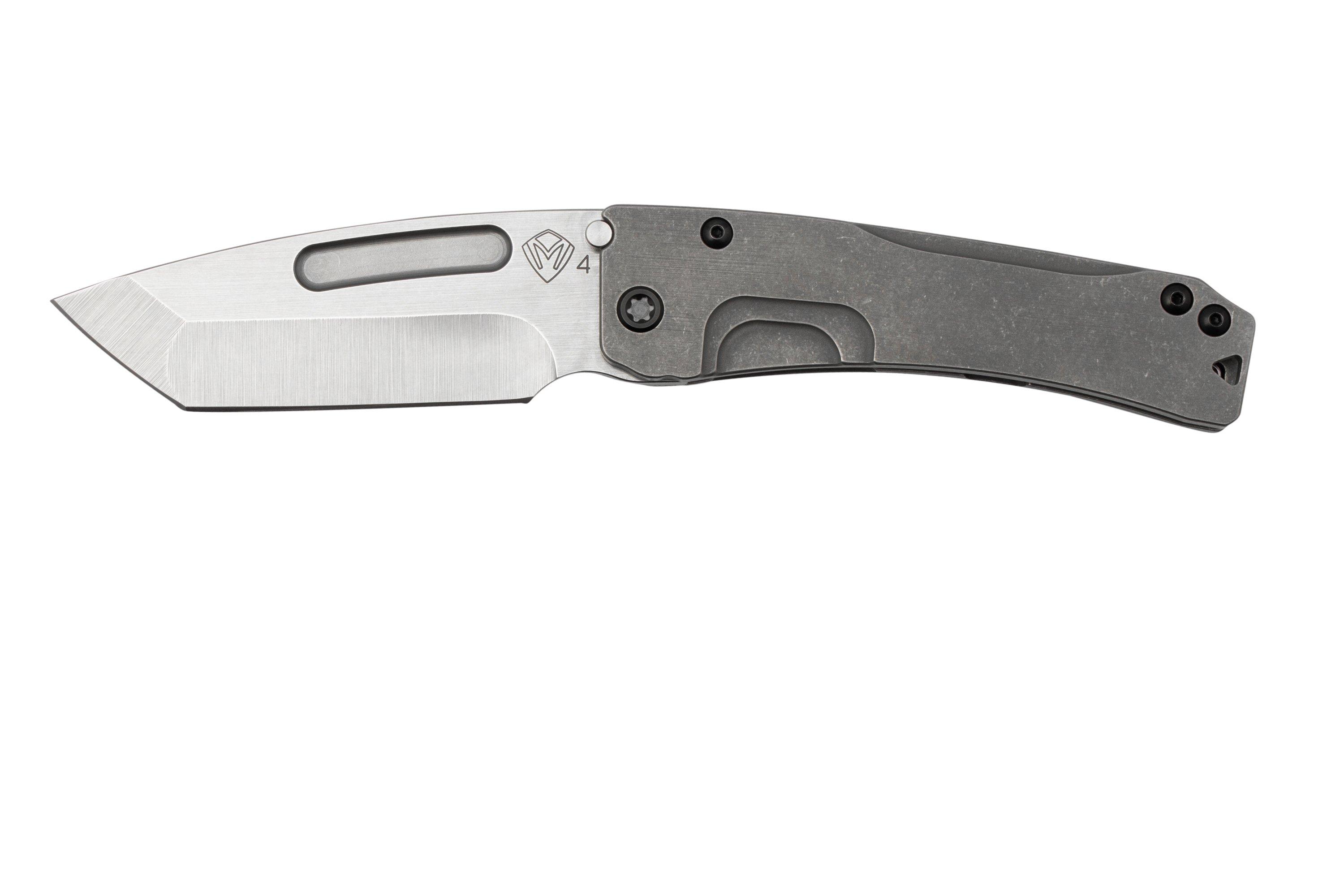 Medford Slim Midi, S45VN Tumbled Tanto Blade, Tumbled Handle, PVD ...