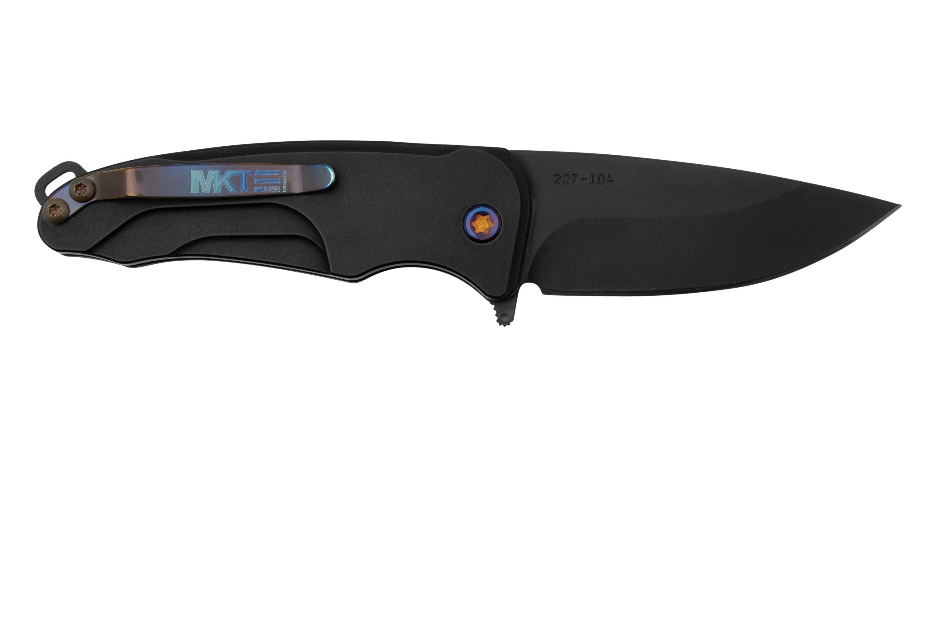 Medford Smooth Criminal, S45VN PVD Blade, Black Handle, Flamed Hardware ...