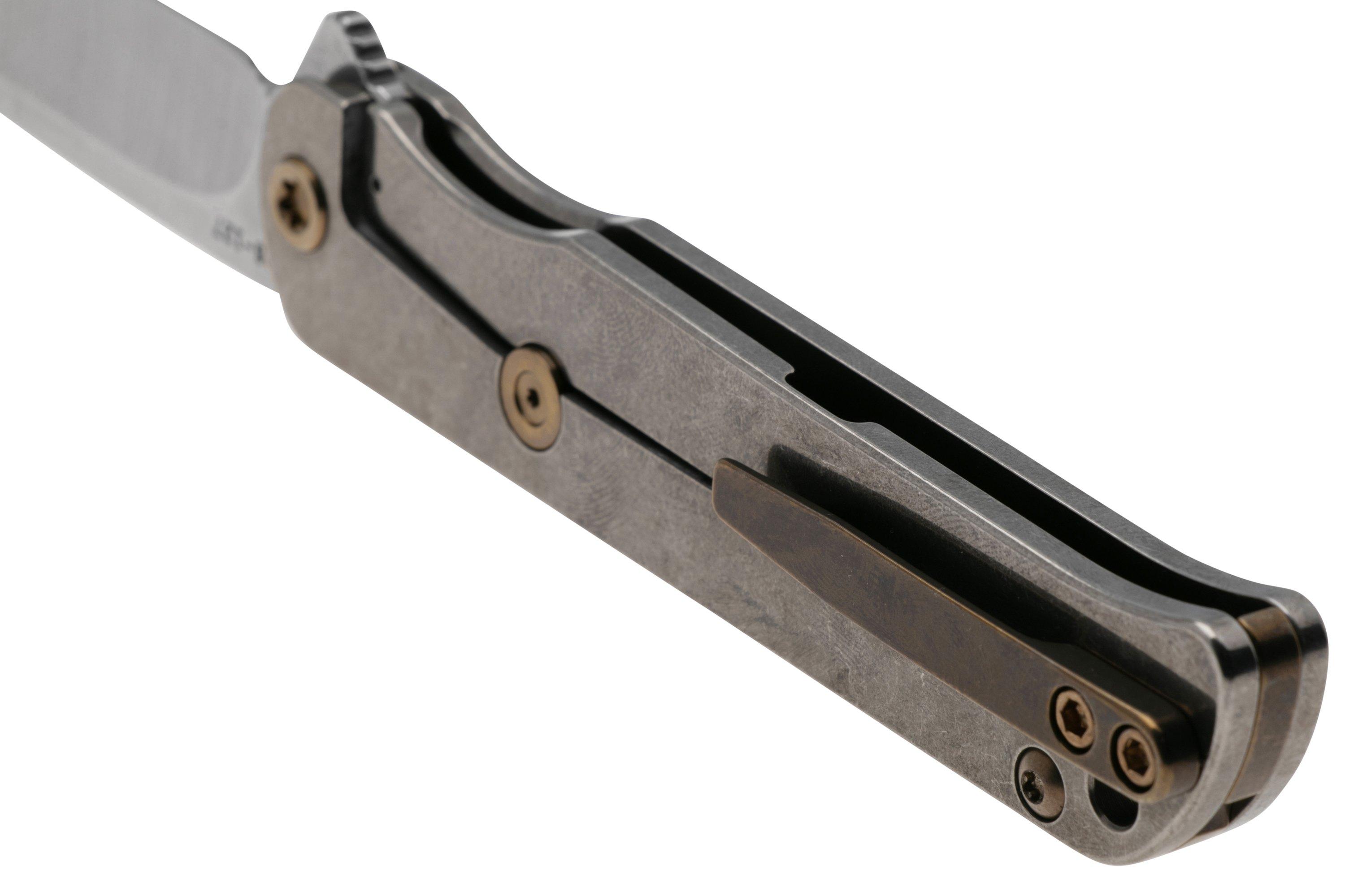 Medford T-Bone 23-TB-04 S45VN Tumbled Droppoint Blade, Tumbled Black ...