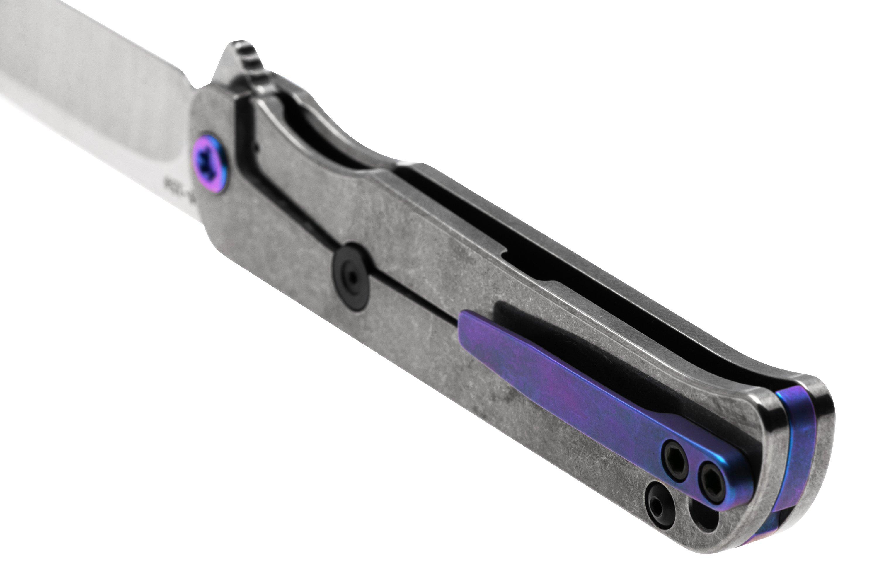 Medford T-Bone 23-TB-05 S45VN Tumbled Droppoint Blade, Tumbled Black ...