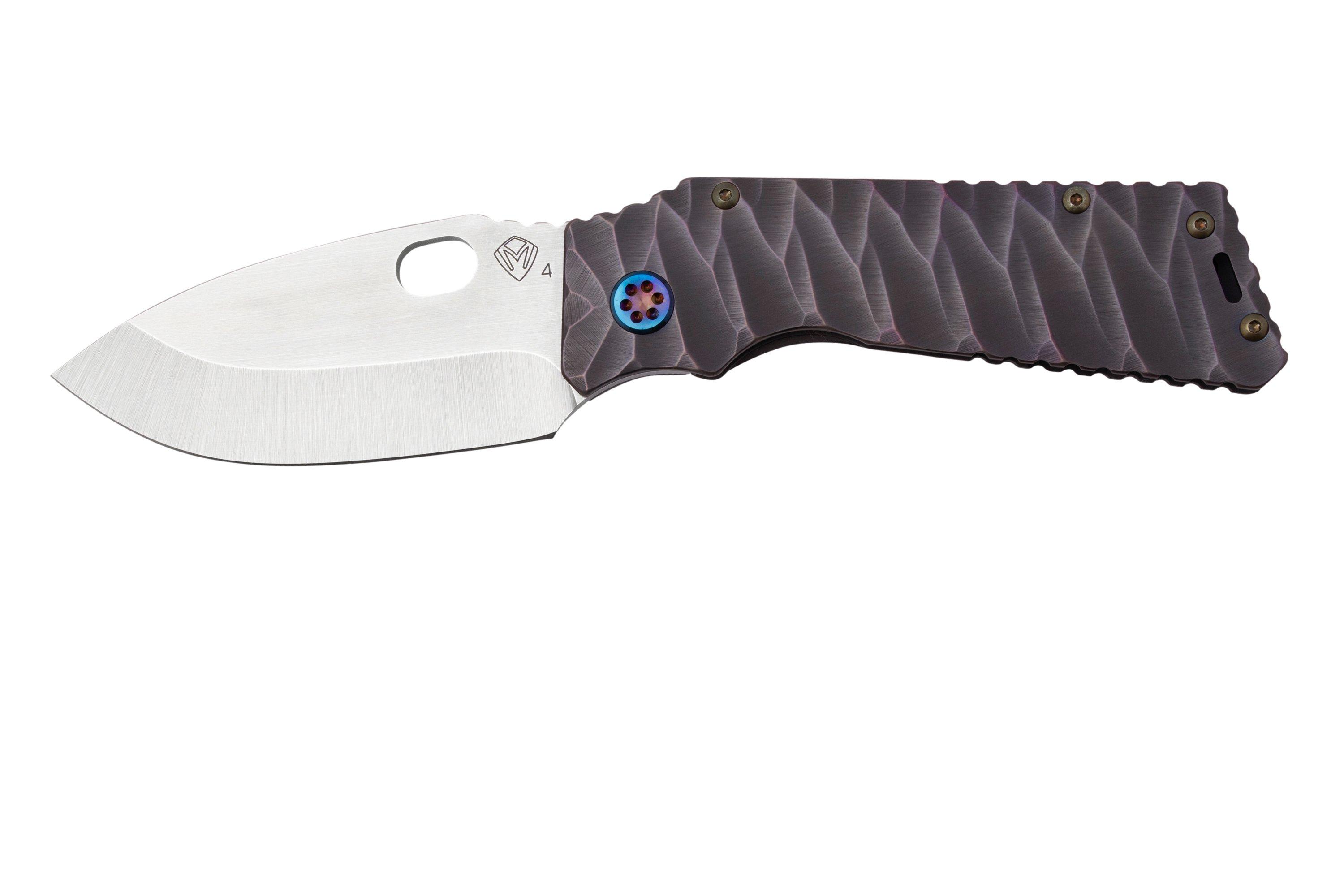 Medford TFF-1, S45VN Tumbled Blade, BB Brushed Violet Predator Handle ...