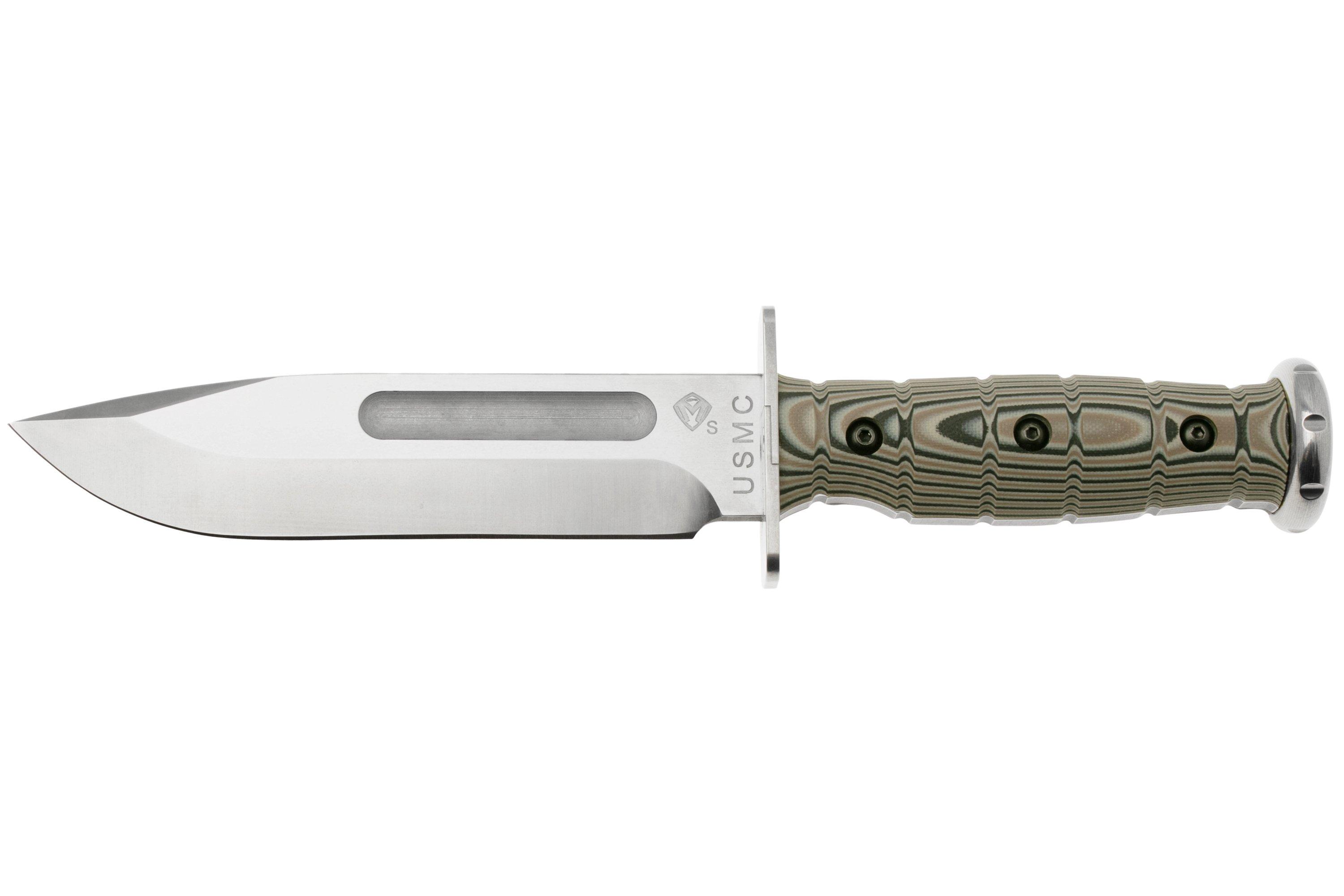 Medford USMC Fighter 23-UF-02, S35VN Tumbled Blade, Multi-Layered G10 ...