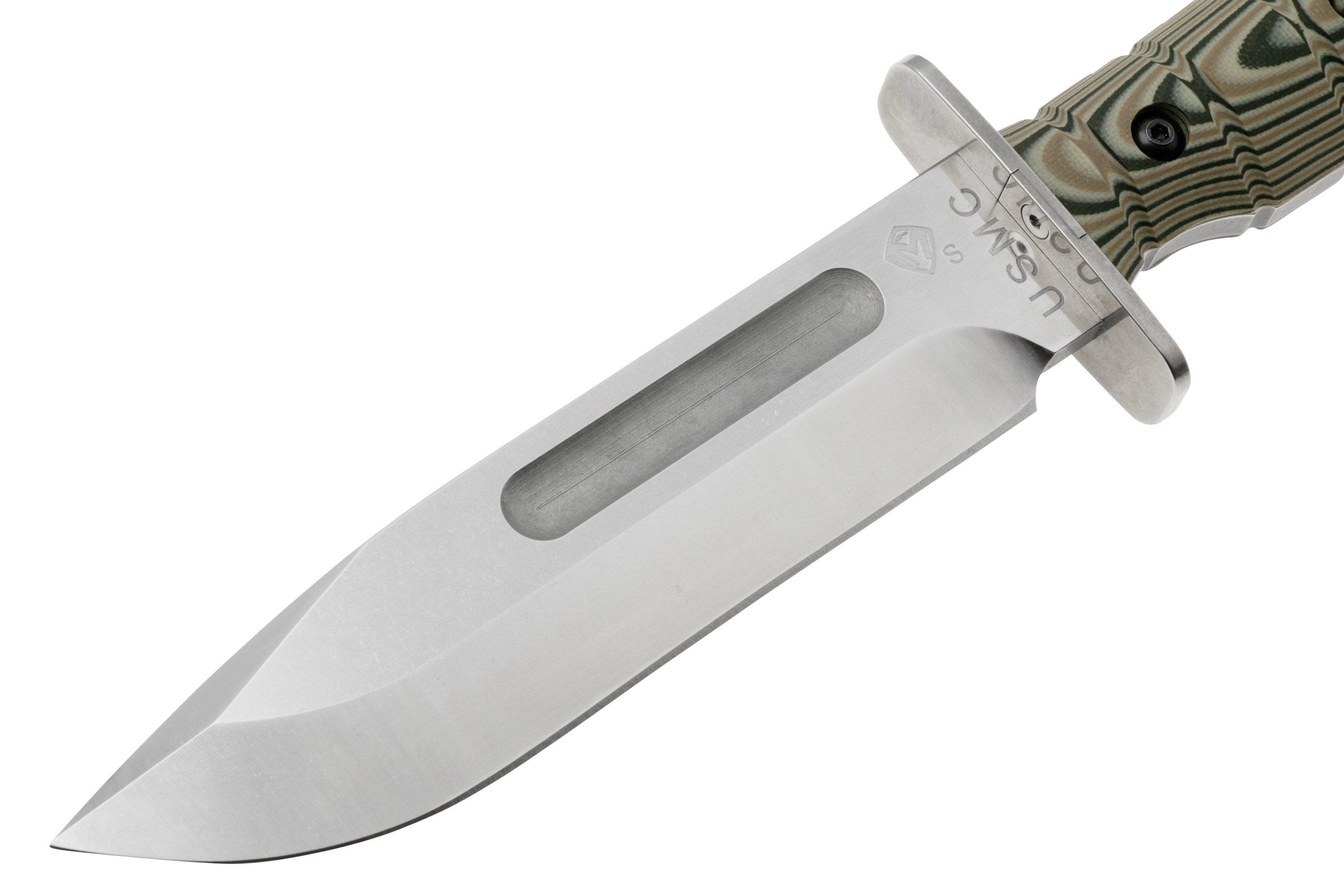 Medford USMC Fighter 23-UF-02, S35VN Tumbled Blade, Multi-Layered G10 ...
