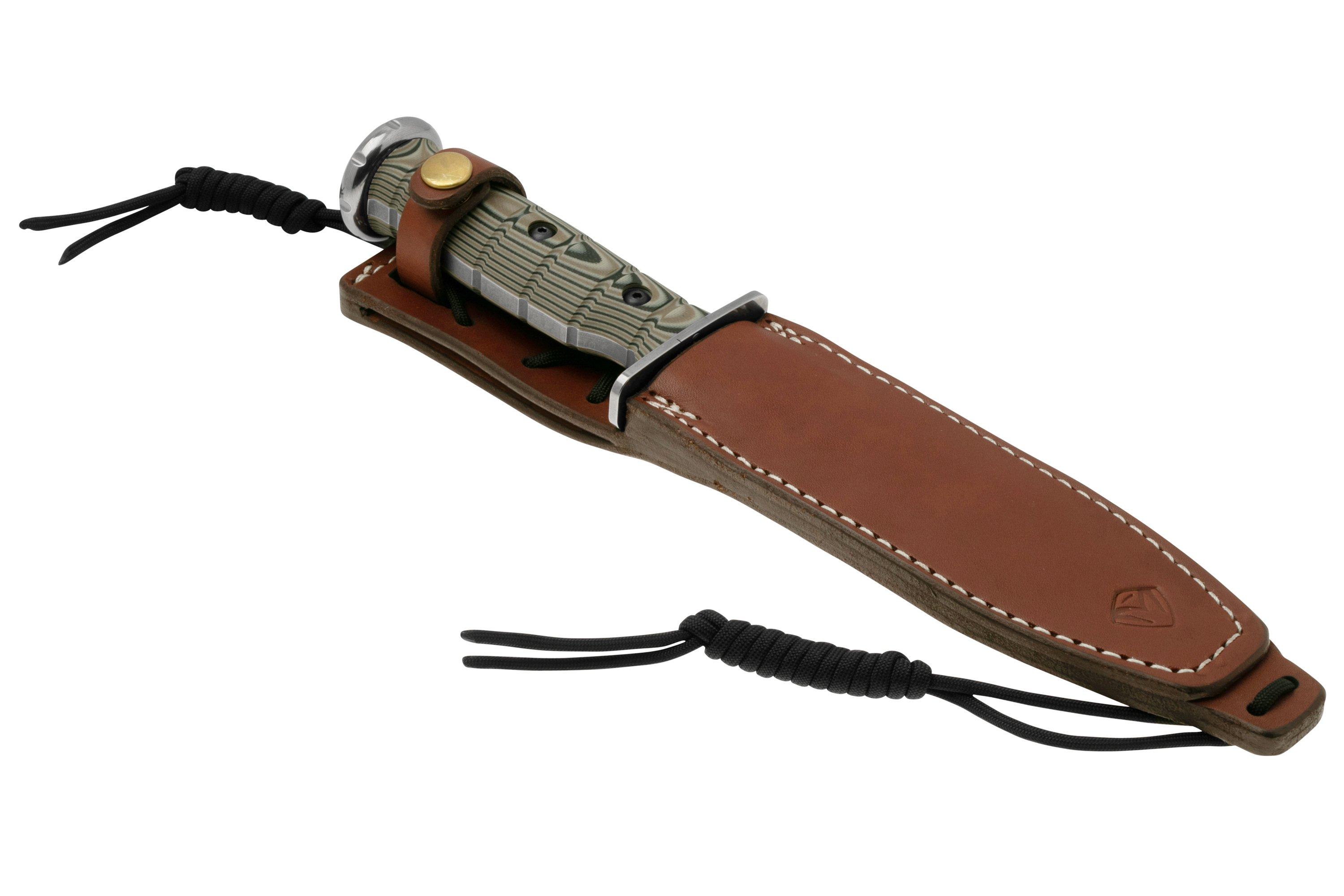 Medford USMC Fighter 23-UF-02, S35VN Tumbled Blade, Multi-Layered G10, couteau de survie avec ...