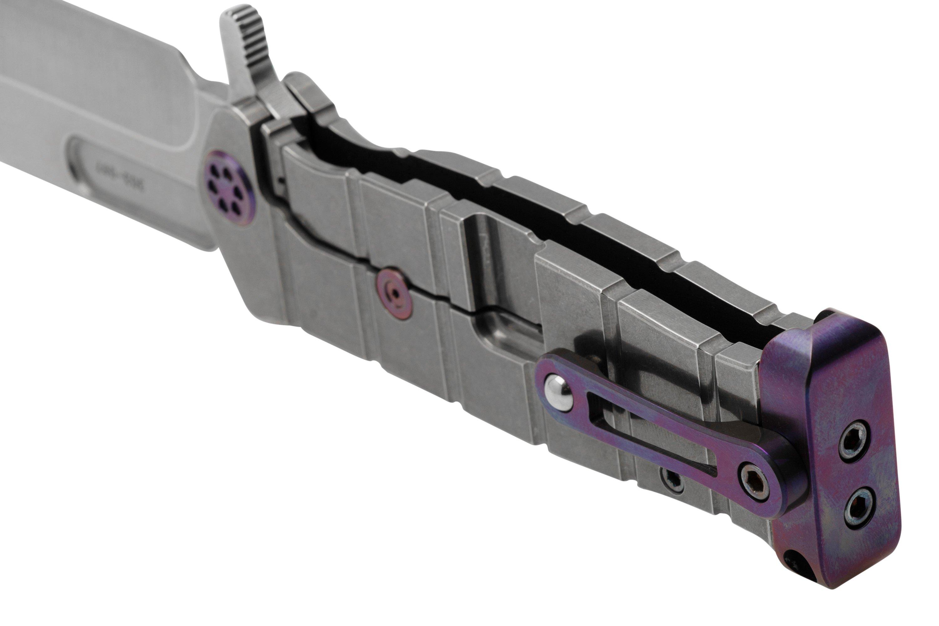 Medford USMC Fight Flipper S35VN Tumbled Blade, Tumbled Handle, Violet ...