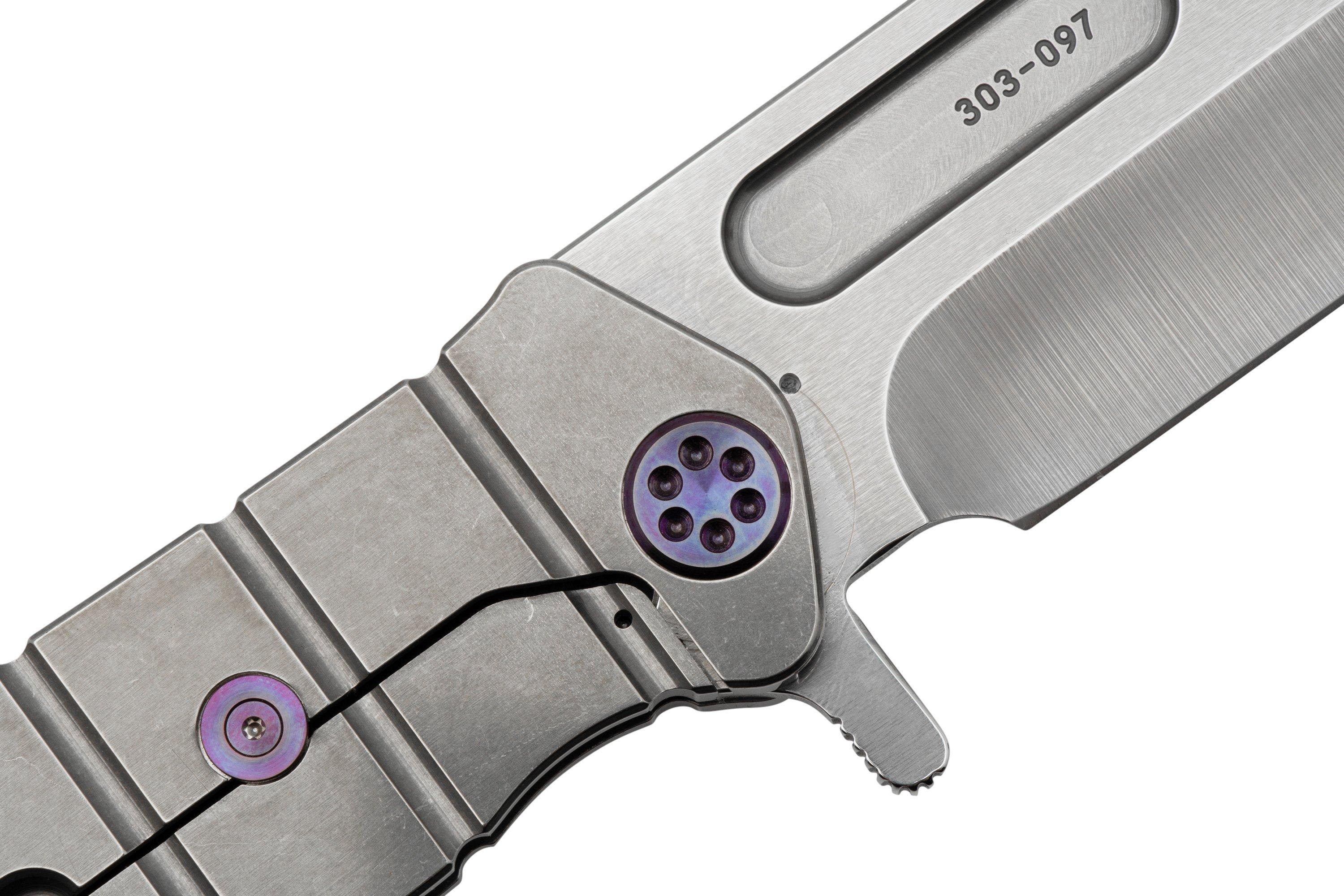 Medford USMC Fight Flipper S35VN Tumbled Blade, Tumbled Handle, Violet ...