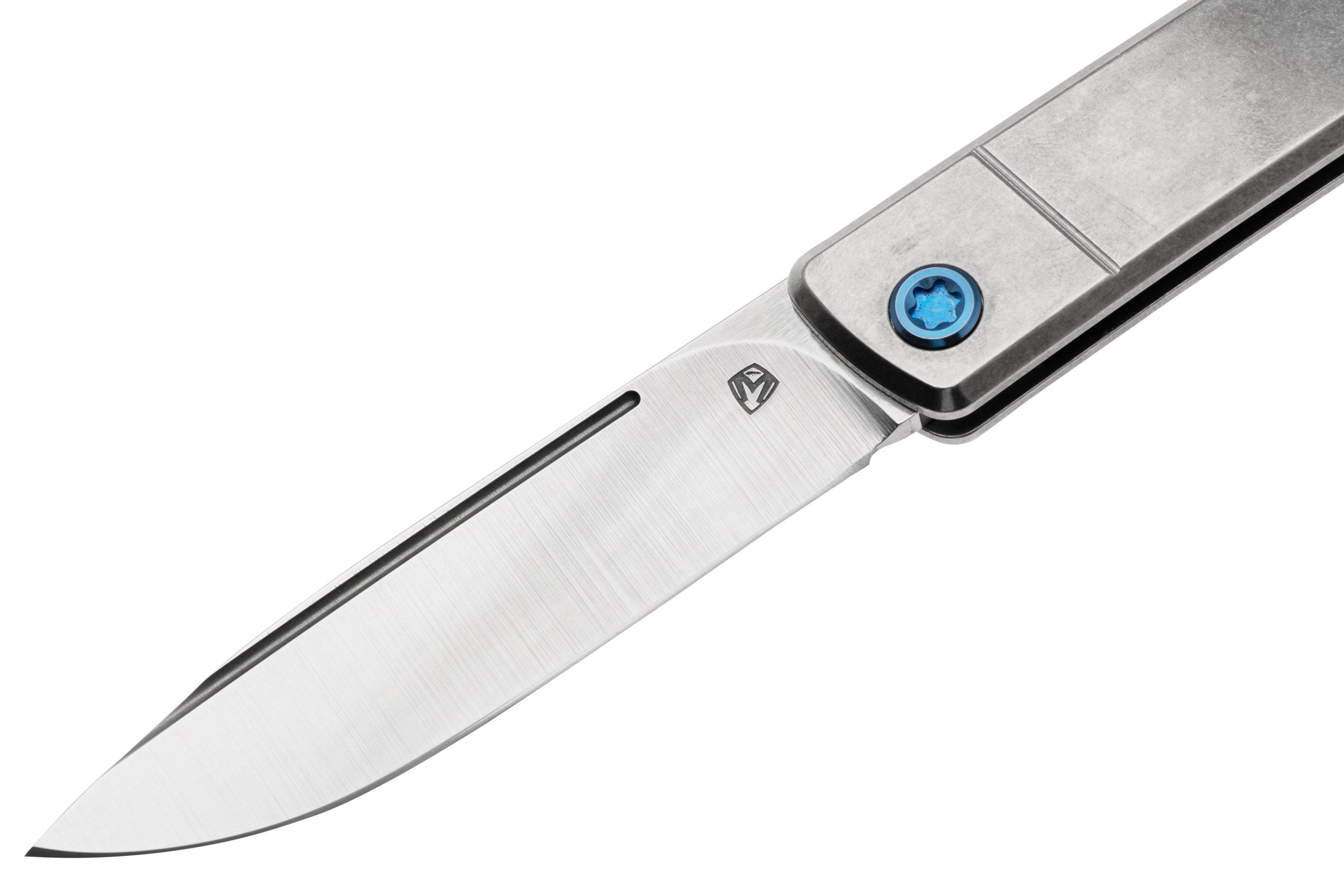 Medford Gentleman Jack 24-GJ-01, Tumbled S45VN Droppoint Blade, Tumbled ...