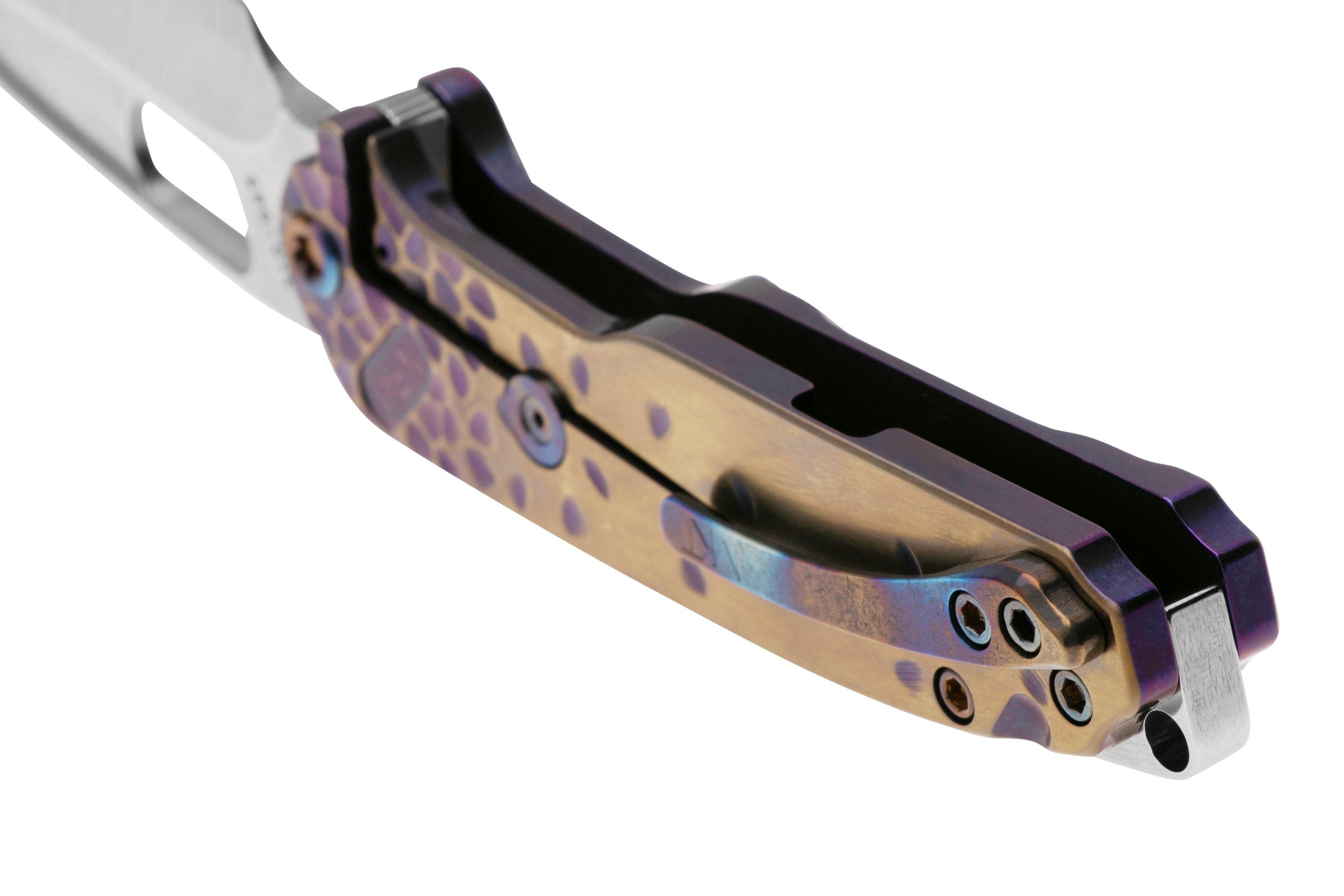 Medford Infraction S45VN Tumbled Blade, Brushed Bronze Flats Violet ...