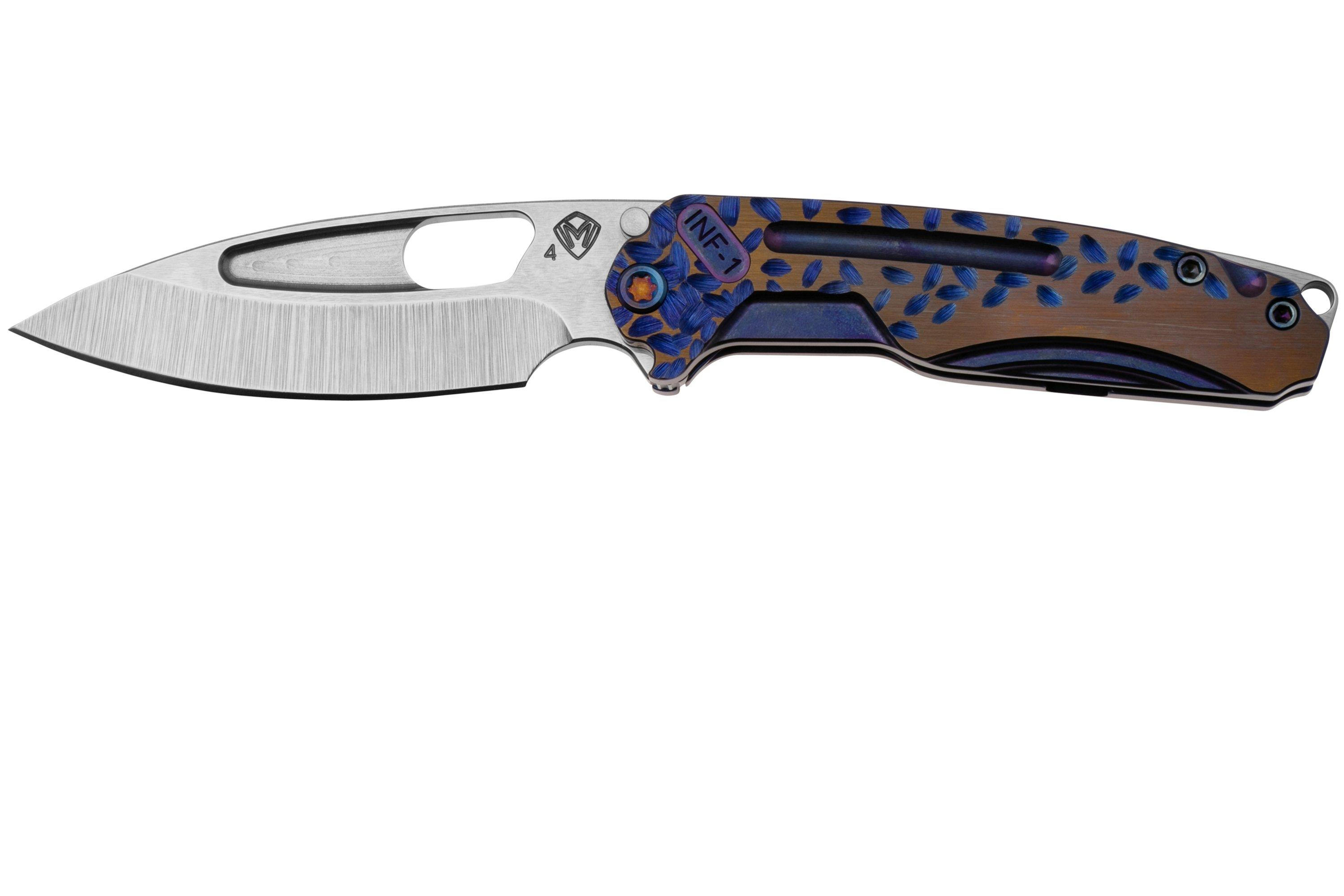 Medford Infraction S45VN Satin Blade, Brushed Bronze Flats Violet ...