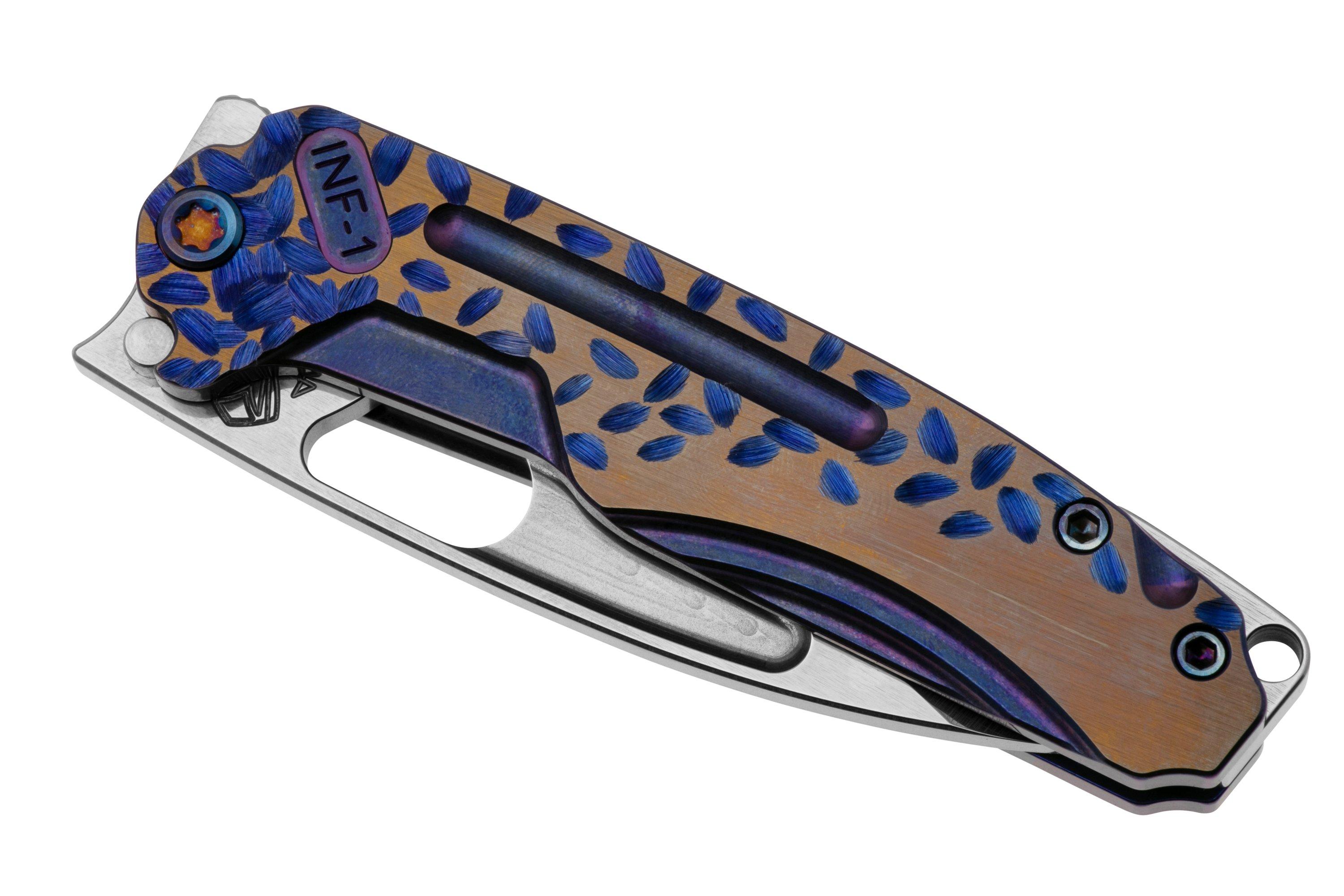 Medford Infraction S45VN Satin Blade, Brushed Bronze Flats Violet ...