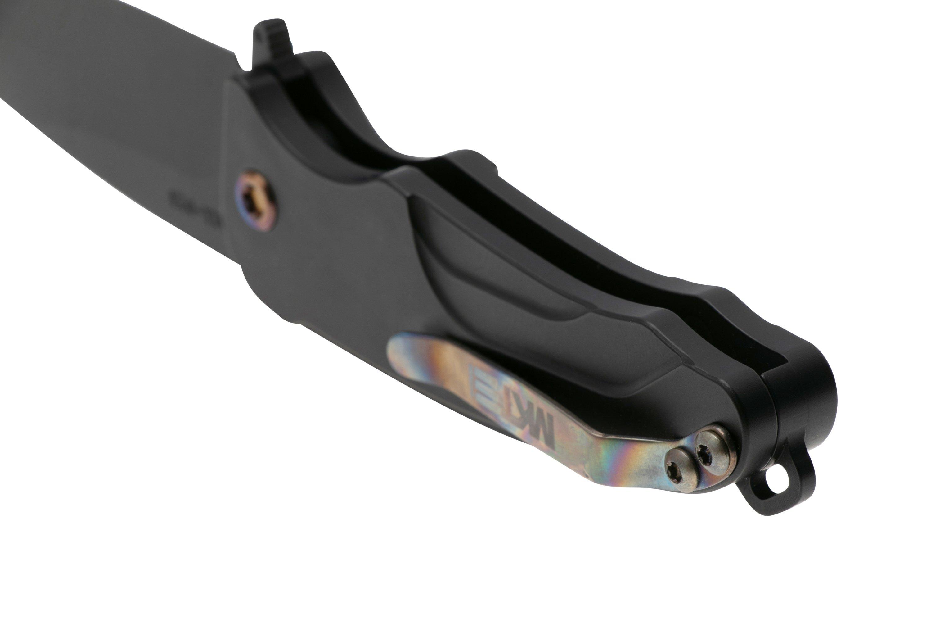 Medford Smooth Criminal 24-SC-01, S45VN DLC Blade, Black Handle, Flamed ...