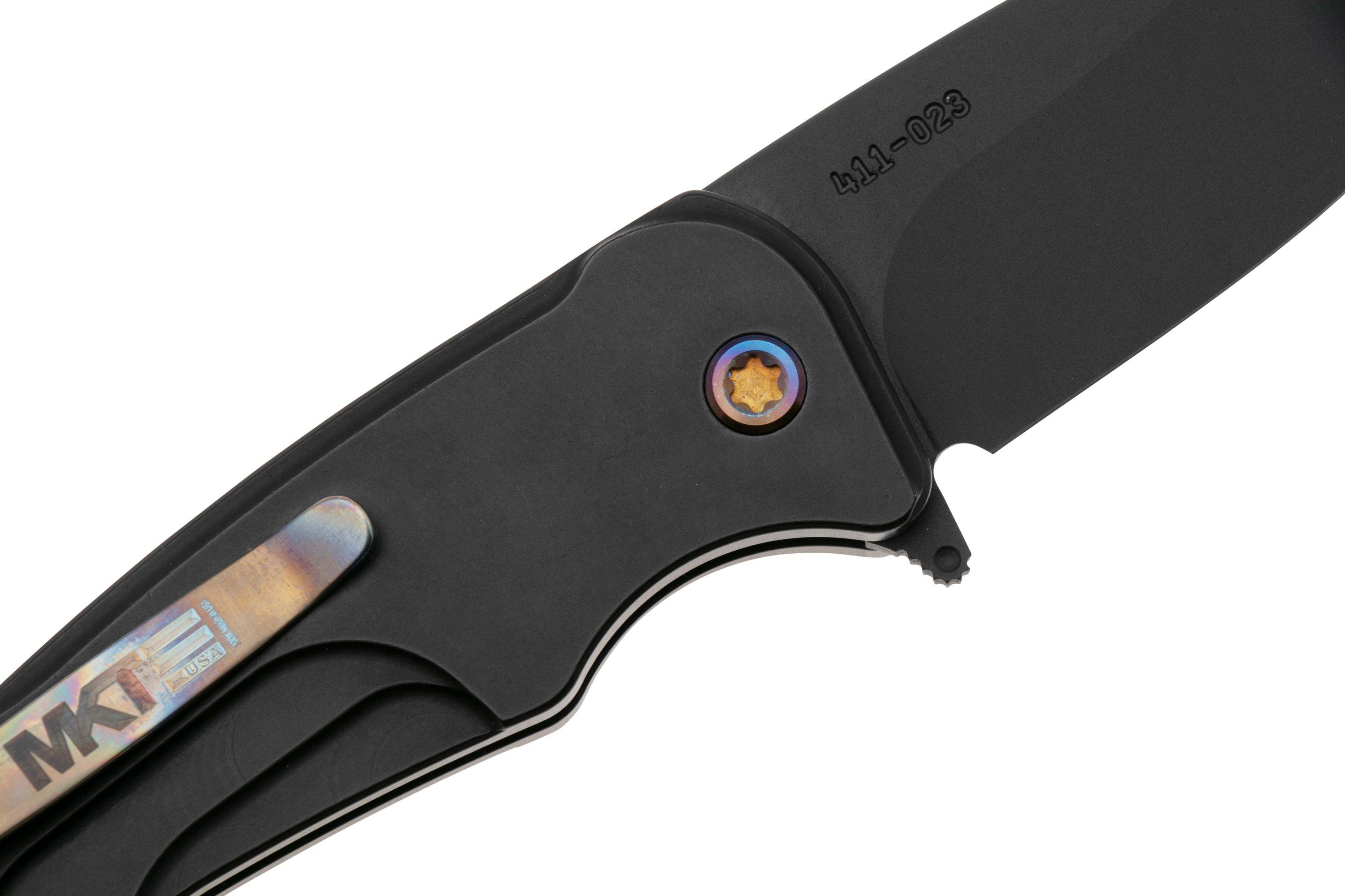 Medford Smooth Criminal 24-SC-01, S45VN DLC Blade, Black Handle, Flamed ...
