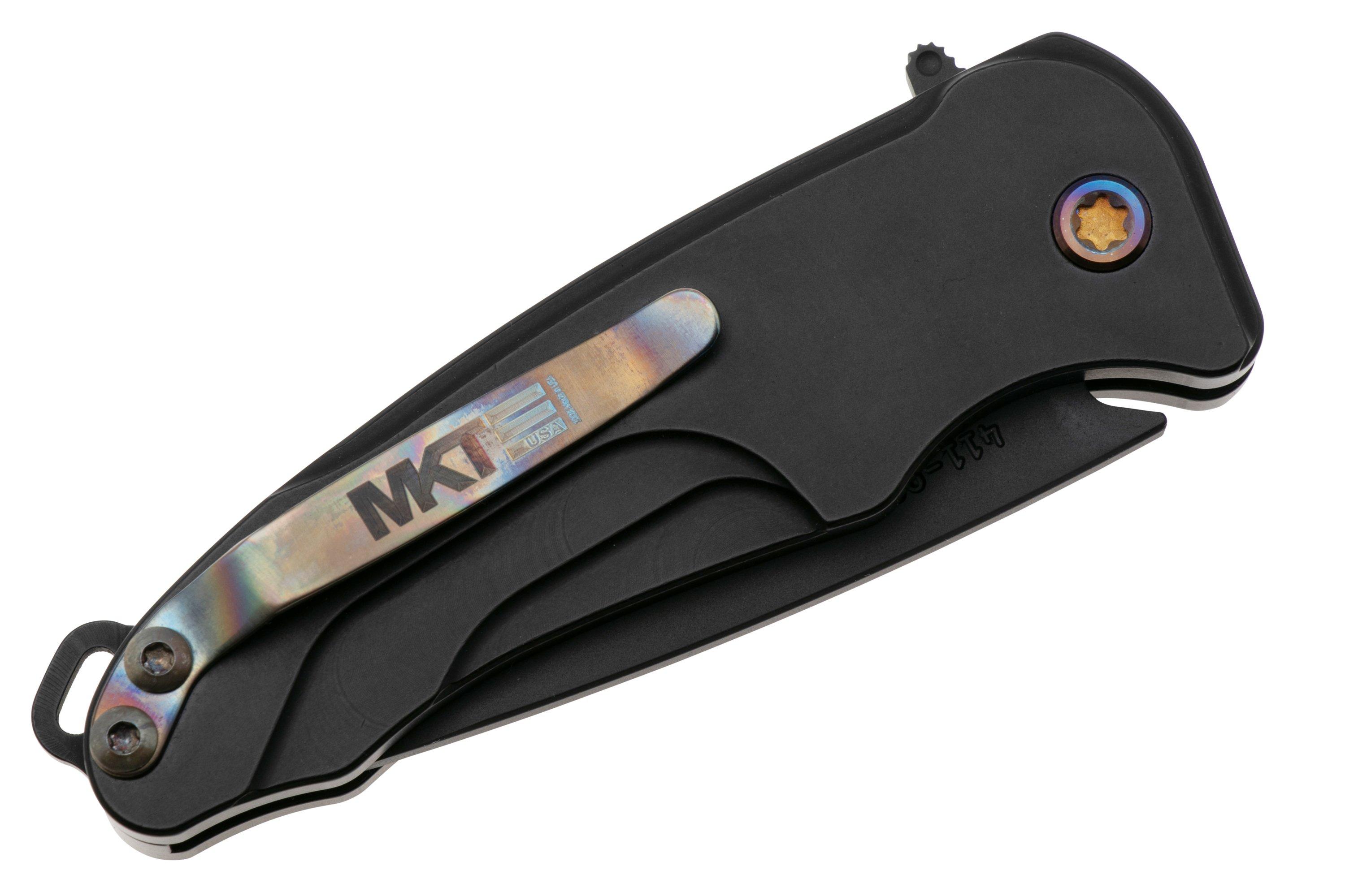 Medford Smooth Criminal 24-SC-01, S45VN DLC Blade, Black Handle, Flamed ...