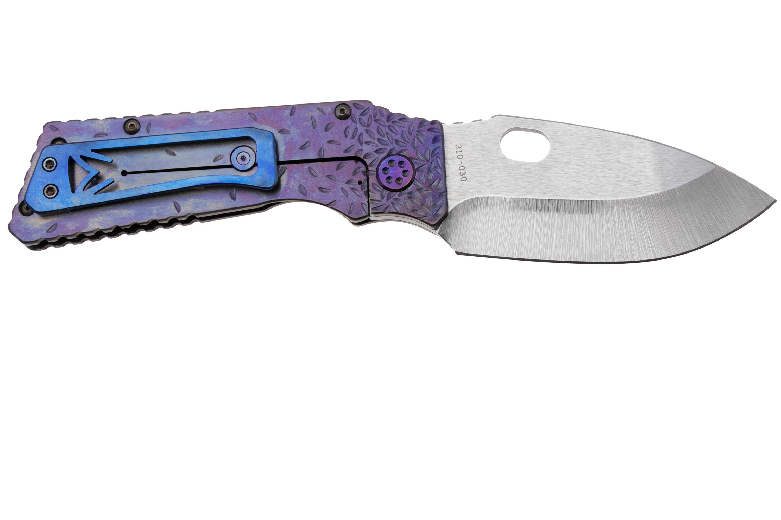 Medford TFF-1, S45VN Tumbled, Violet Jasmine Fade Falling Leaf, pocket ...