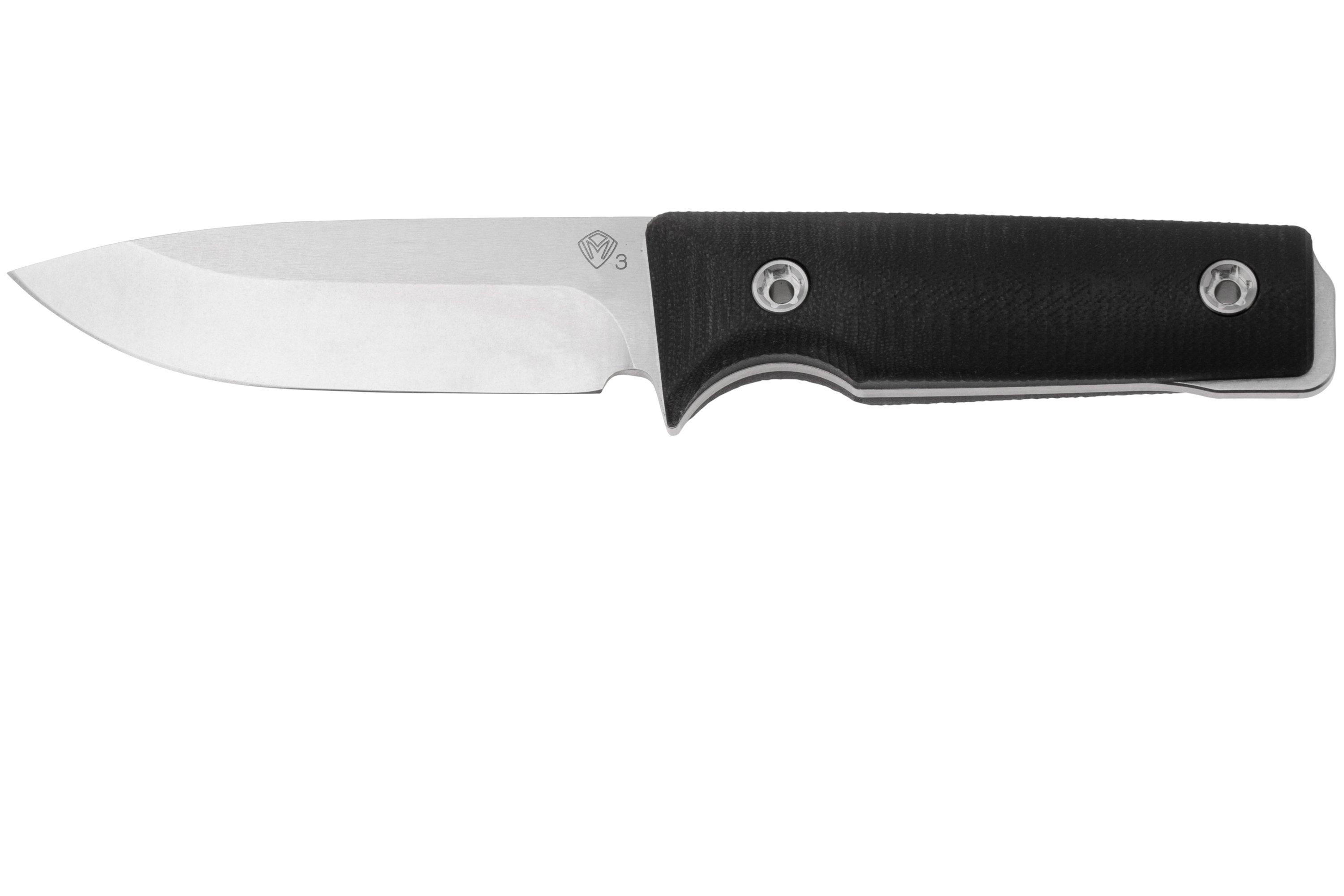 Medford Pro The San 24-TS-01, CPM 3V Tumbled Blade, Black G10 Handles ...
