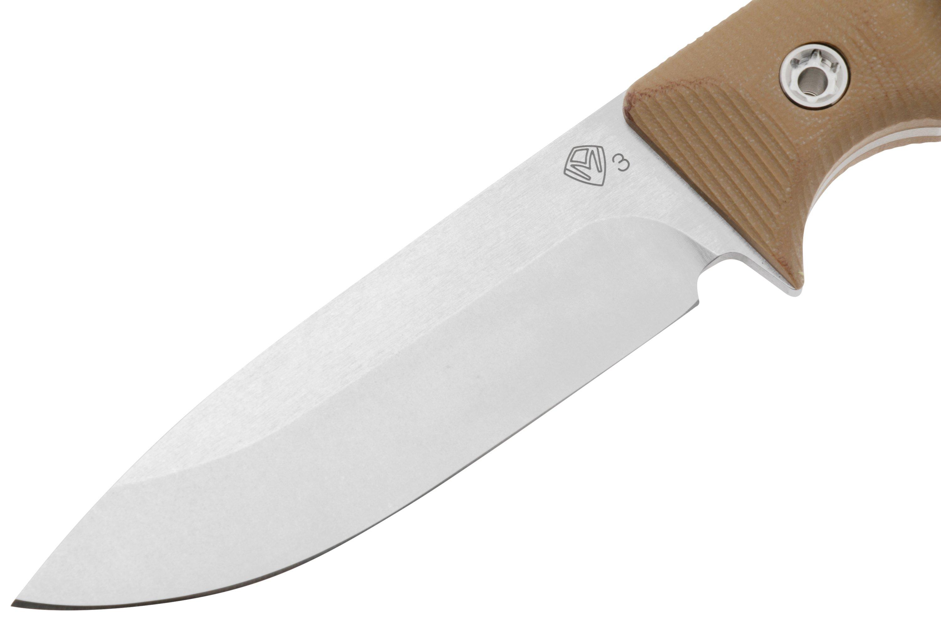 Medford Pro The San 24-TS-02, CPM 3V Tumbled Blade, Coyote G10 Handles ...