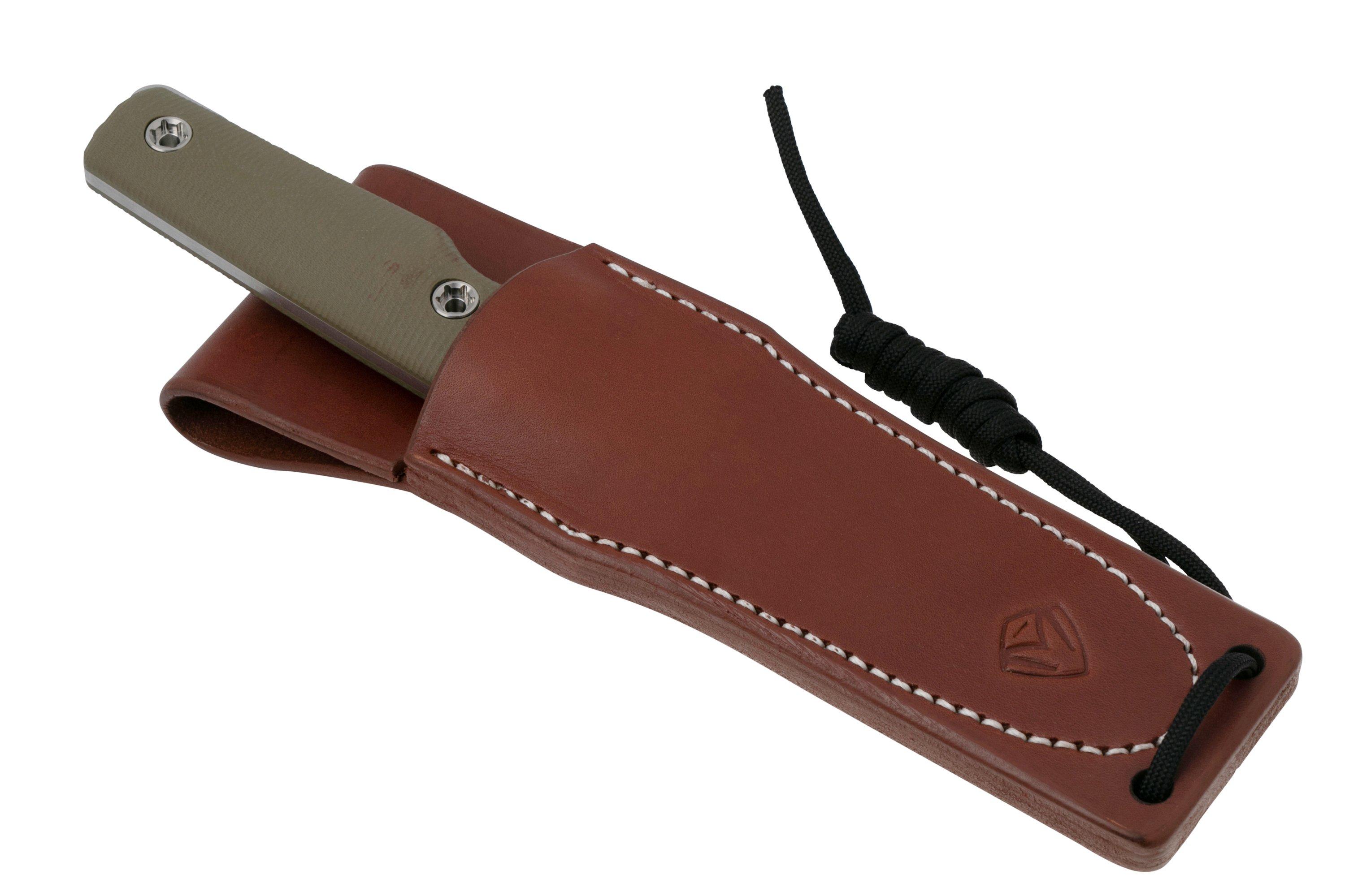 Medford Pro The San 24-TS-03, CPM 3V Tumbled Blade, OD Green G10 ...