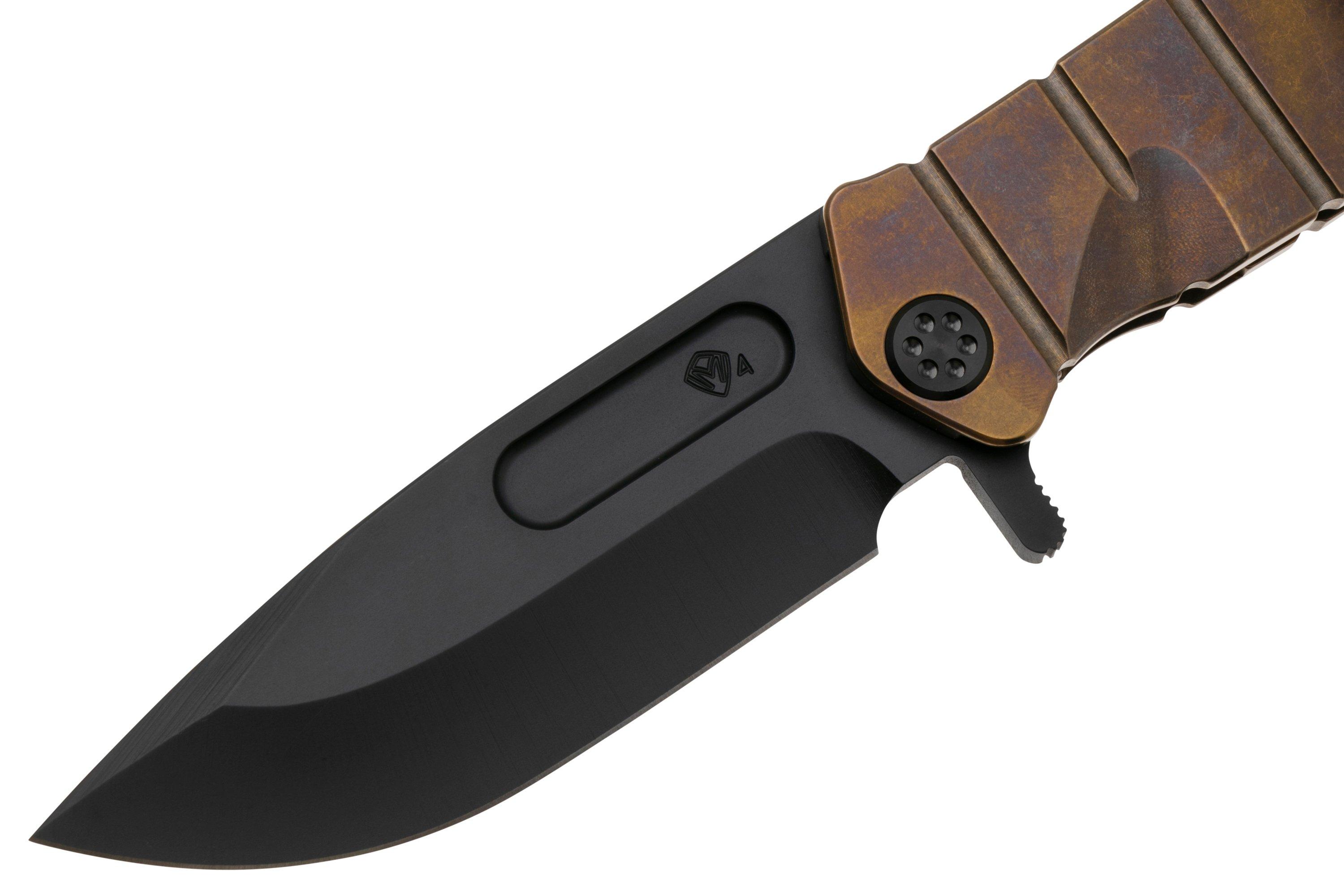 Medford USMC Fighter Flipper 24-UFF-02 CPM S45VN DLC Blade, Bronze ...