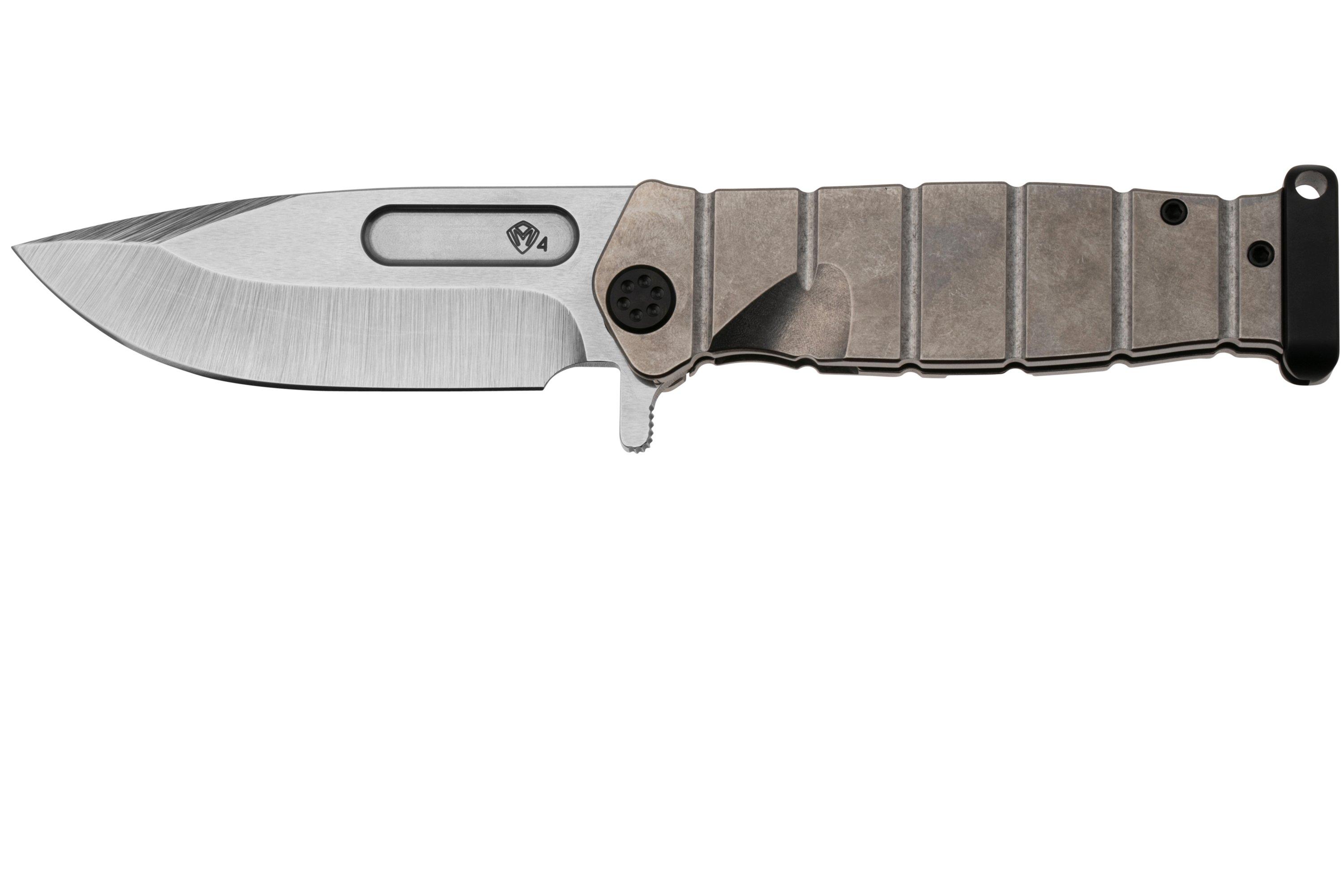 Medford USMC Fighter Flipper Tumbled S45VN Blade, Tumbled Handles ...