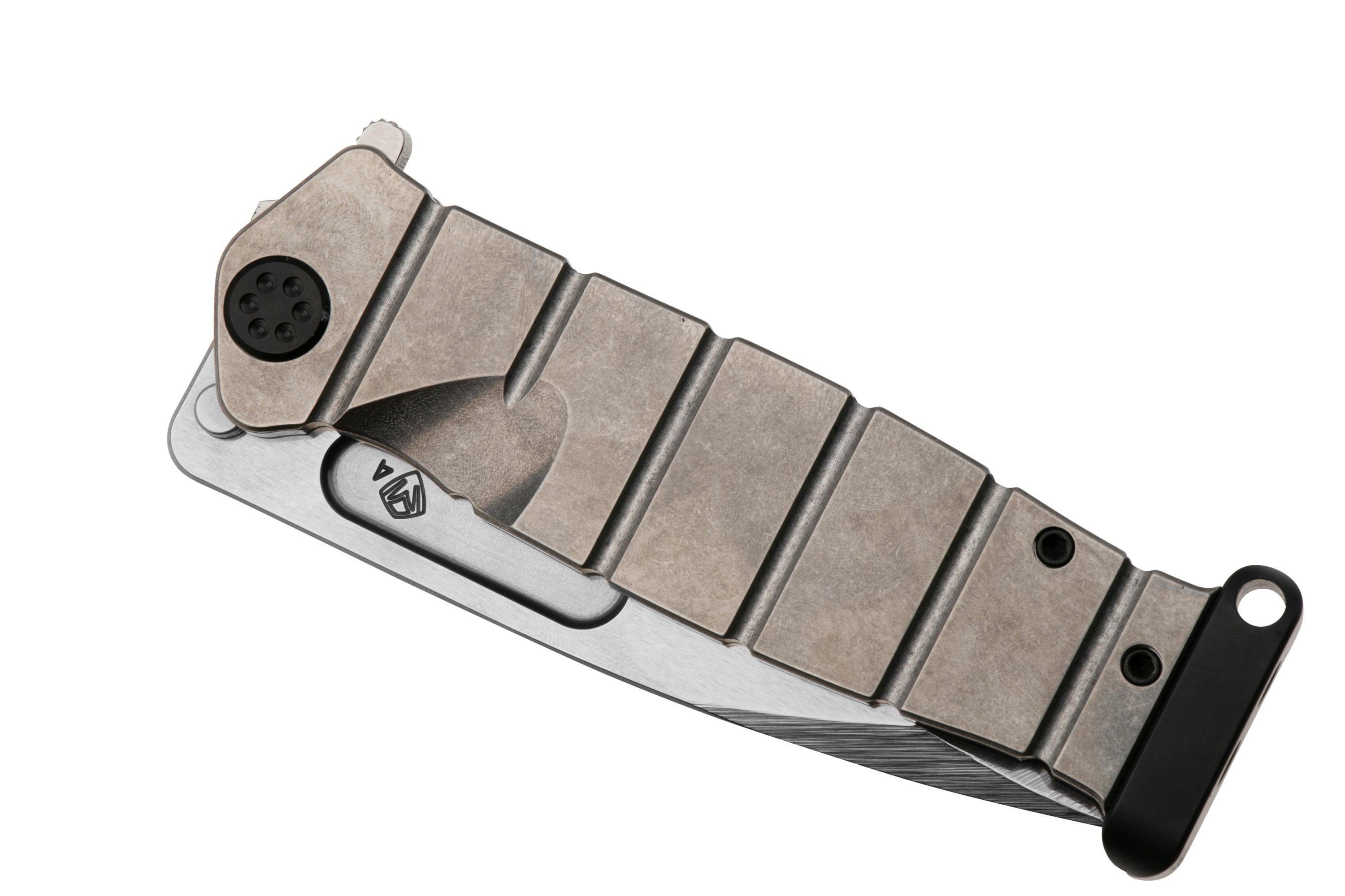 Medford USMC Fighter Flipper Tumbled S45VN Blade, Tumbled Handles ...