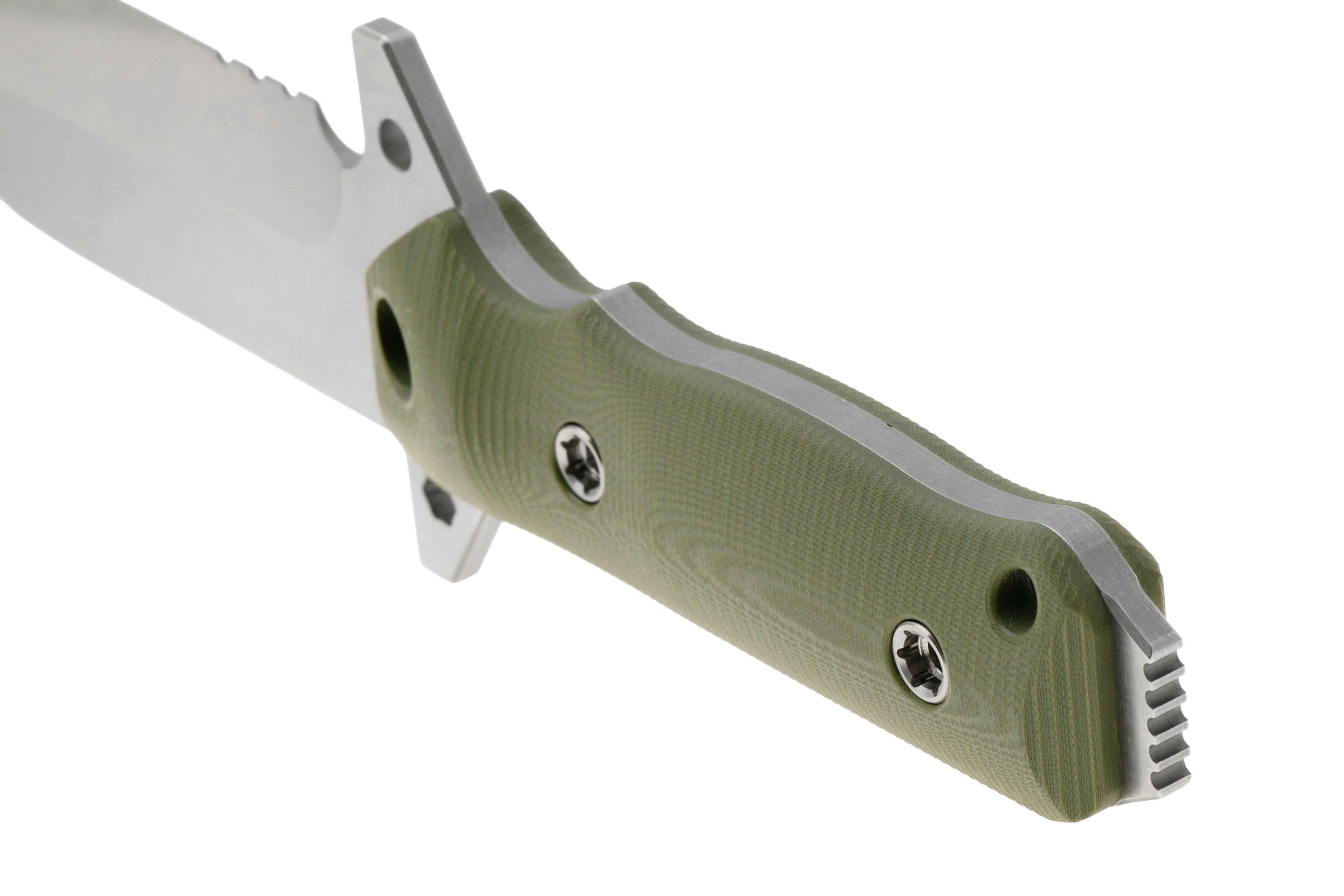 Medford AIO-2, Tumbled CPM 3V Blade, OD-Green G10, Survival Messer ...