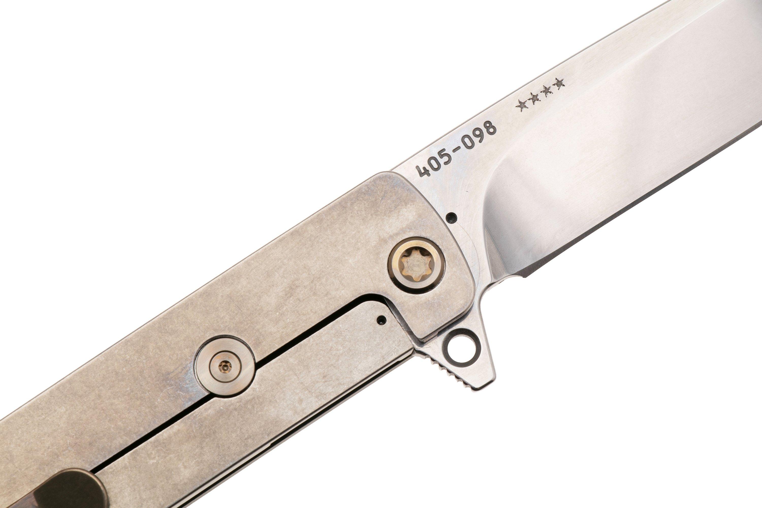 Medford M-48, 25-M48-02, S45VN Tumbled Blade, Green Aluminum Handle ...