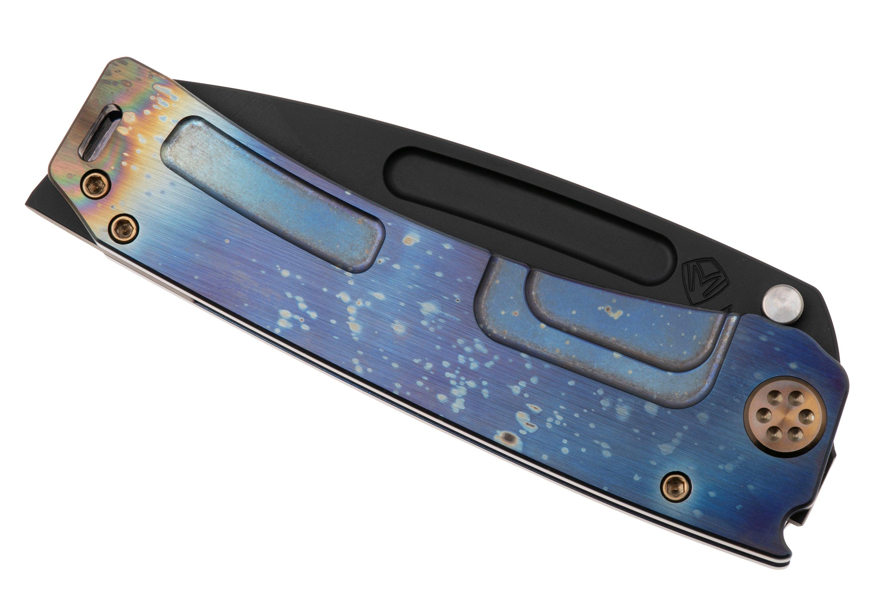 Medford Marauder-H 25-MMH-01, DLC S45VN, Blue Solar Flare Handle, Dark Blue Spring, Bronze ...