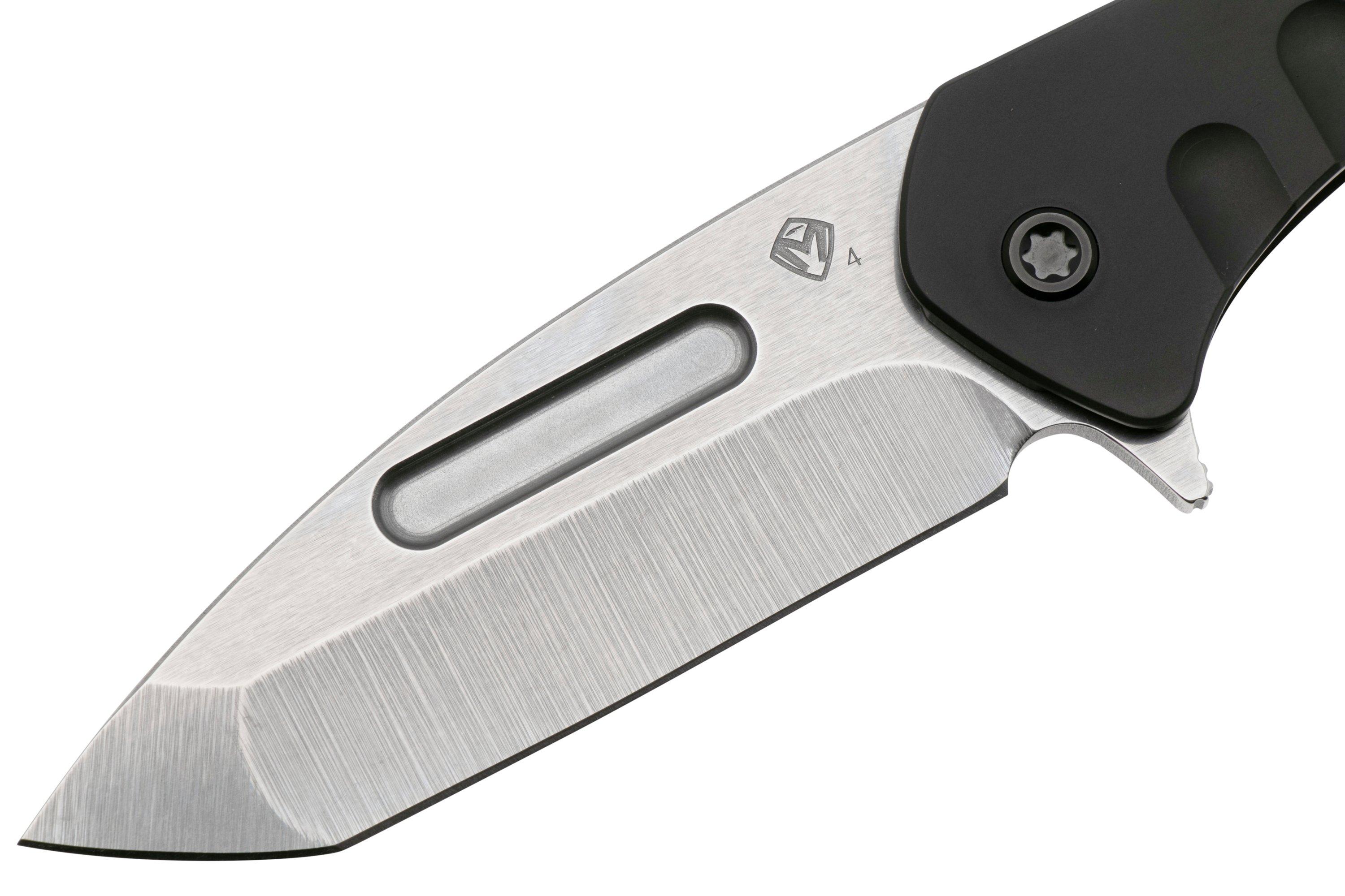 Medford Praetorian Slim Flipper 25-PSF-01 S45VN Tumbled Tanto Blade, DLC Handles, DLC Hardware ...
