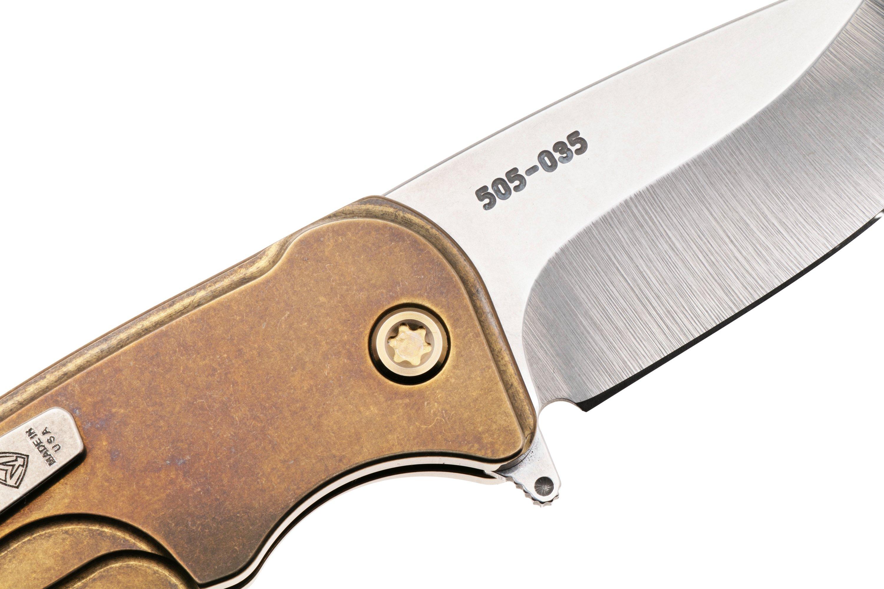 Medford Smooth Criminal Ti Tumbled S45VN, Bronze Titanium, Bronze ...