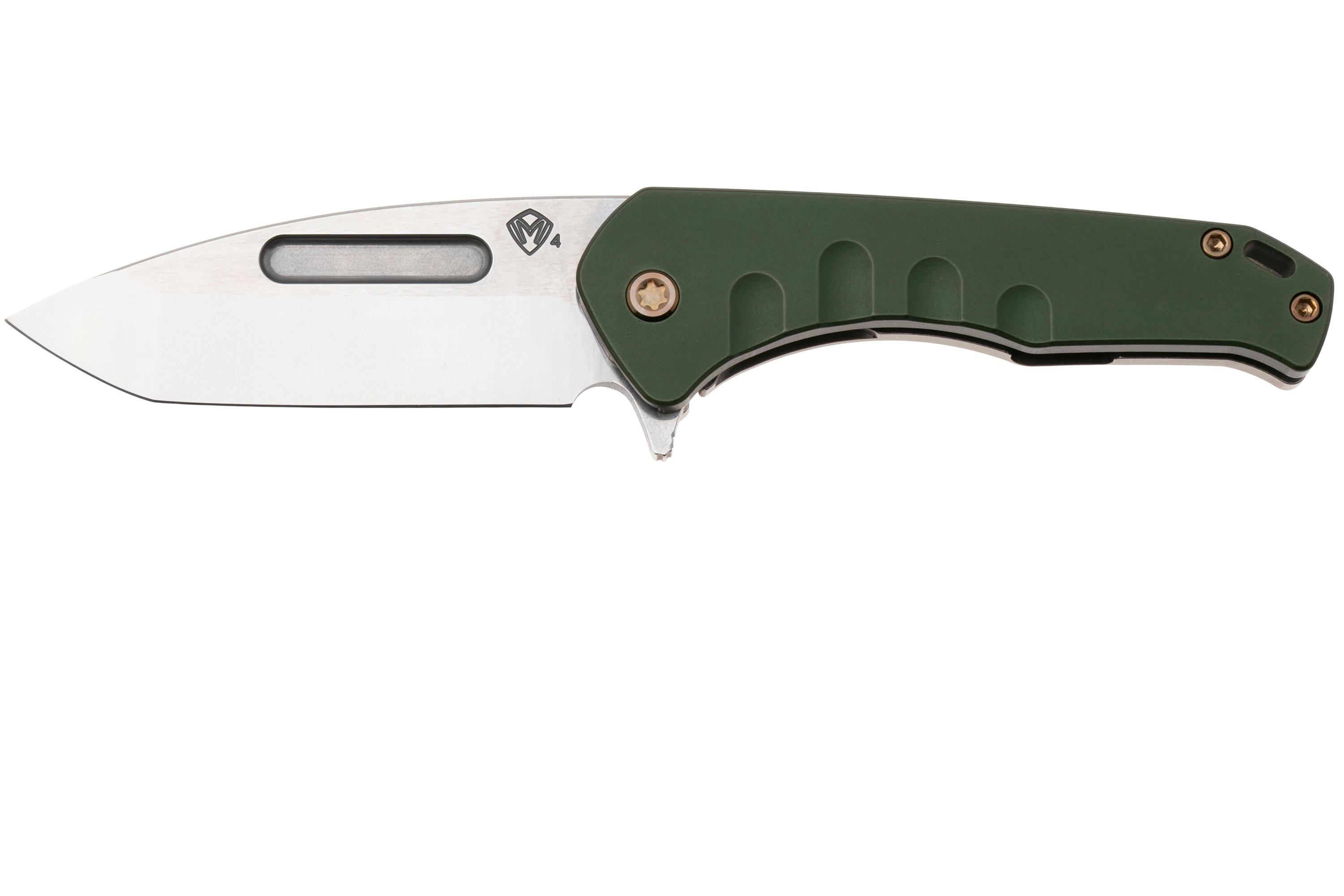 Medford Swift FL Flipper 25-SFF-01, Tumbled S45VN Tanto, Green Aluminum ...