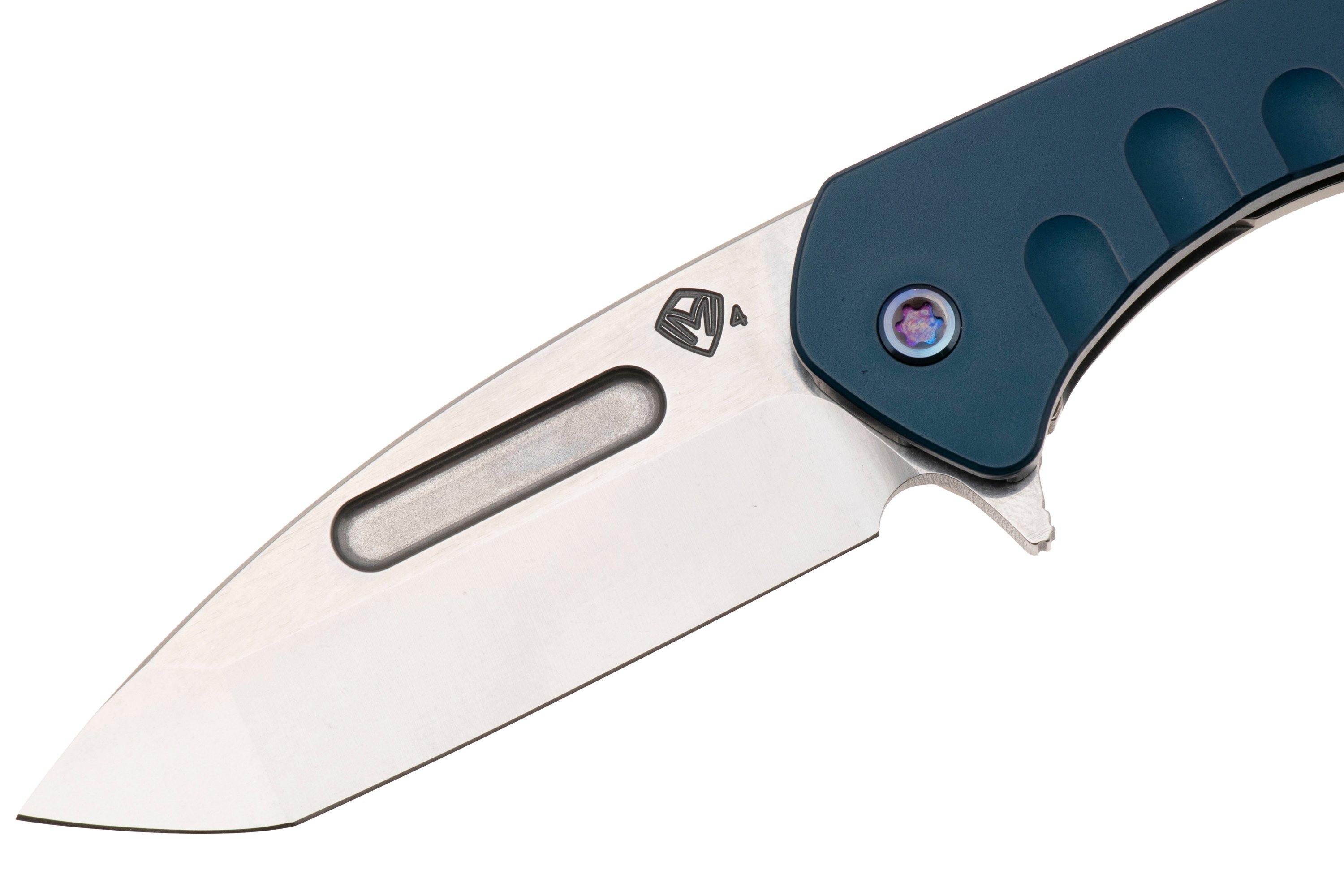 Medford Swift FL Flipper 25-SFF-02, Tumbled S45VN Tanto, Blue Aluminum ...