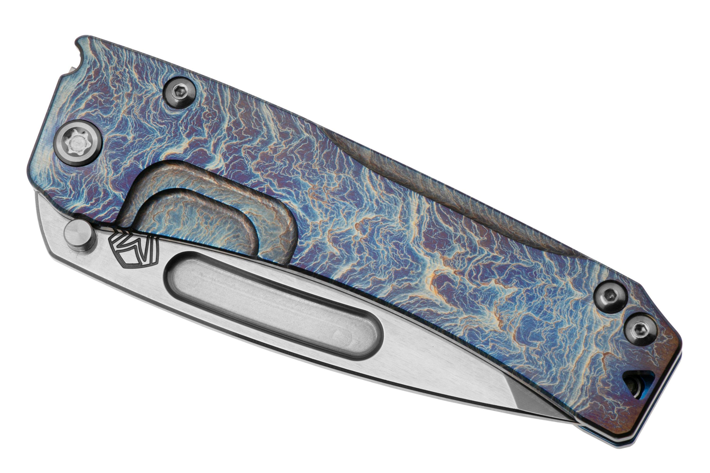 Medford Slim Midi 25-SM-02, S45VN Tumbled Tanto Blade, Acid Etched Flamed Titanium Handle ...