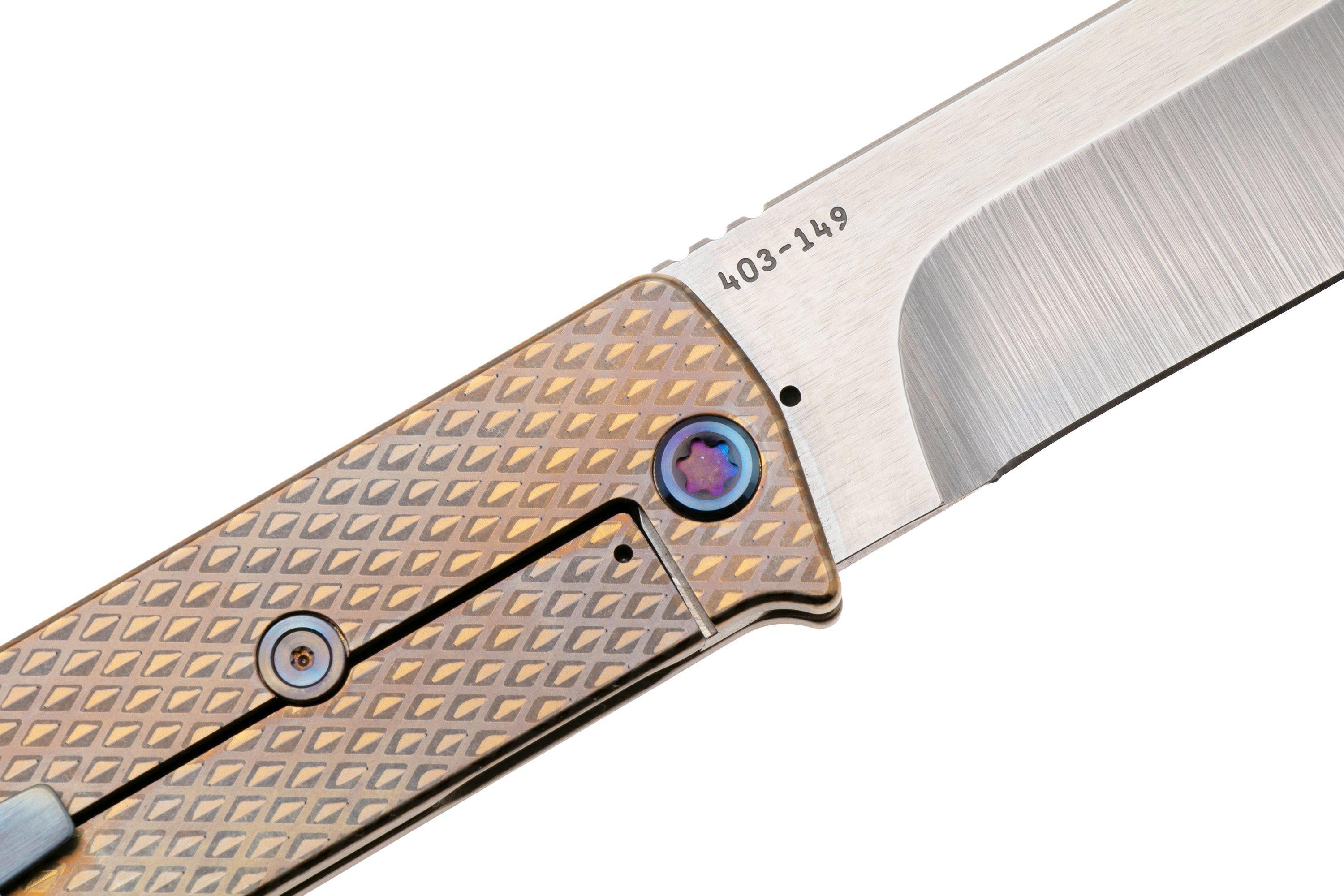 Medford The Antik 25-TA-02, Tumbled S45VN Droppoint, Bronze GunGrip ...