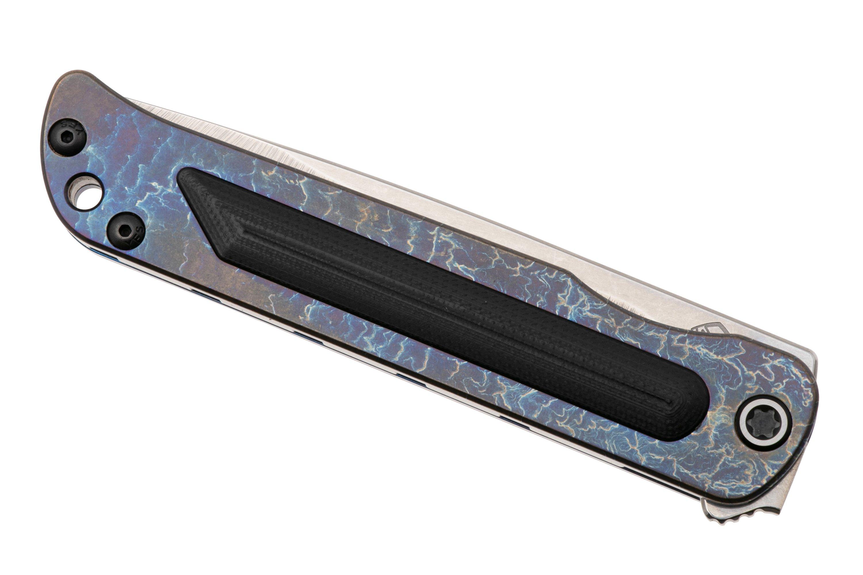 Medford T-Bone 25-TB-01, Tumbled S45VN Droppoint, Acid Etched Flamed ...