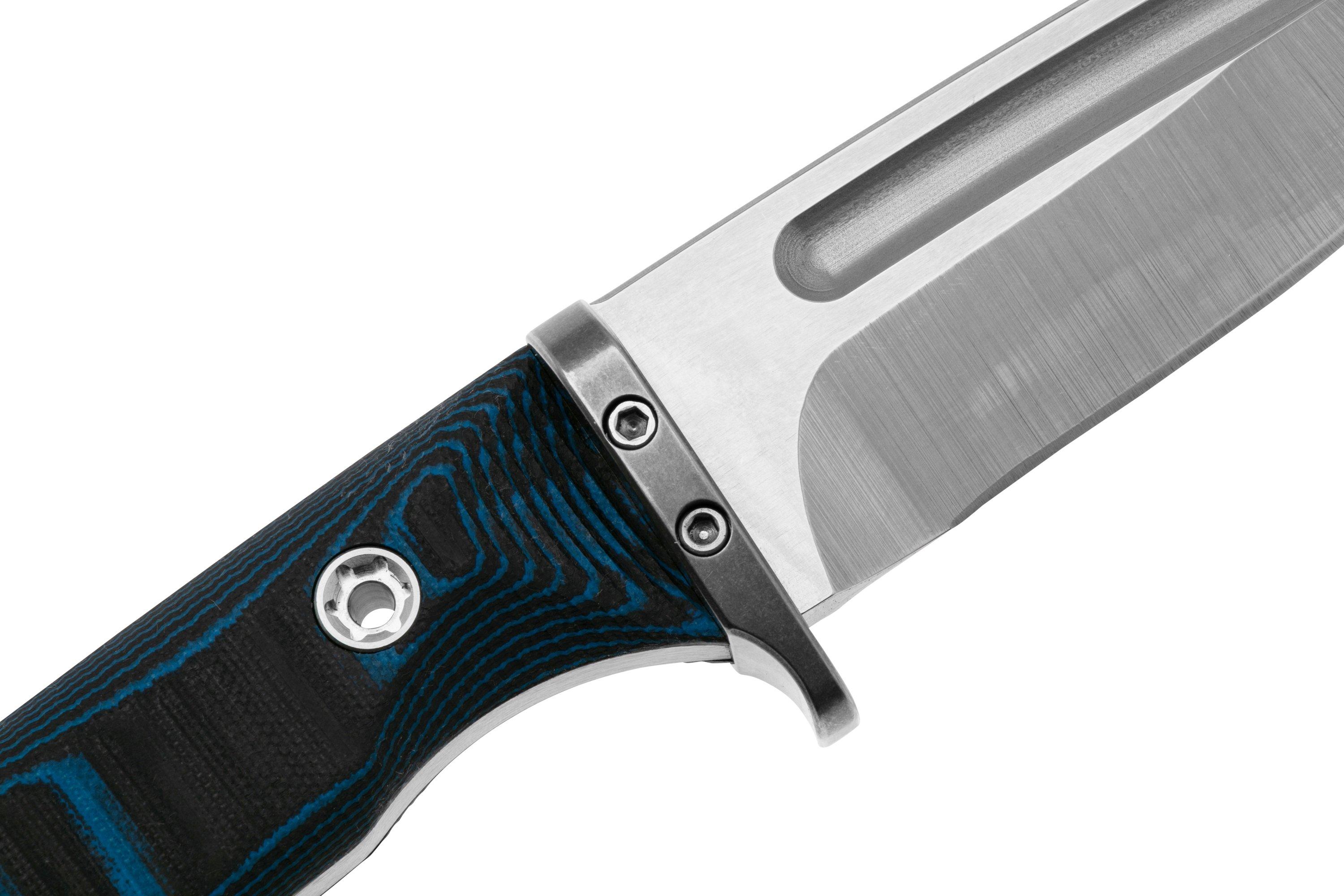 Medford The Deep 25-TDP-01, 20CV Tumbled Blade, Black/Blue G10 duikmes ...