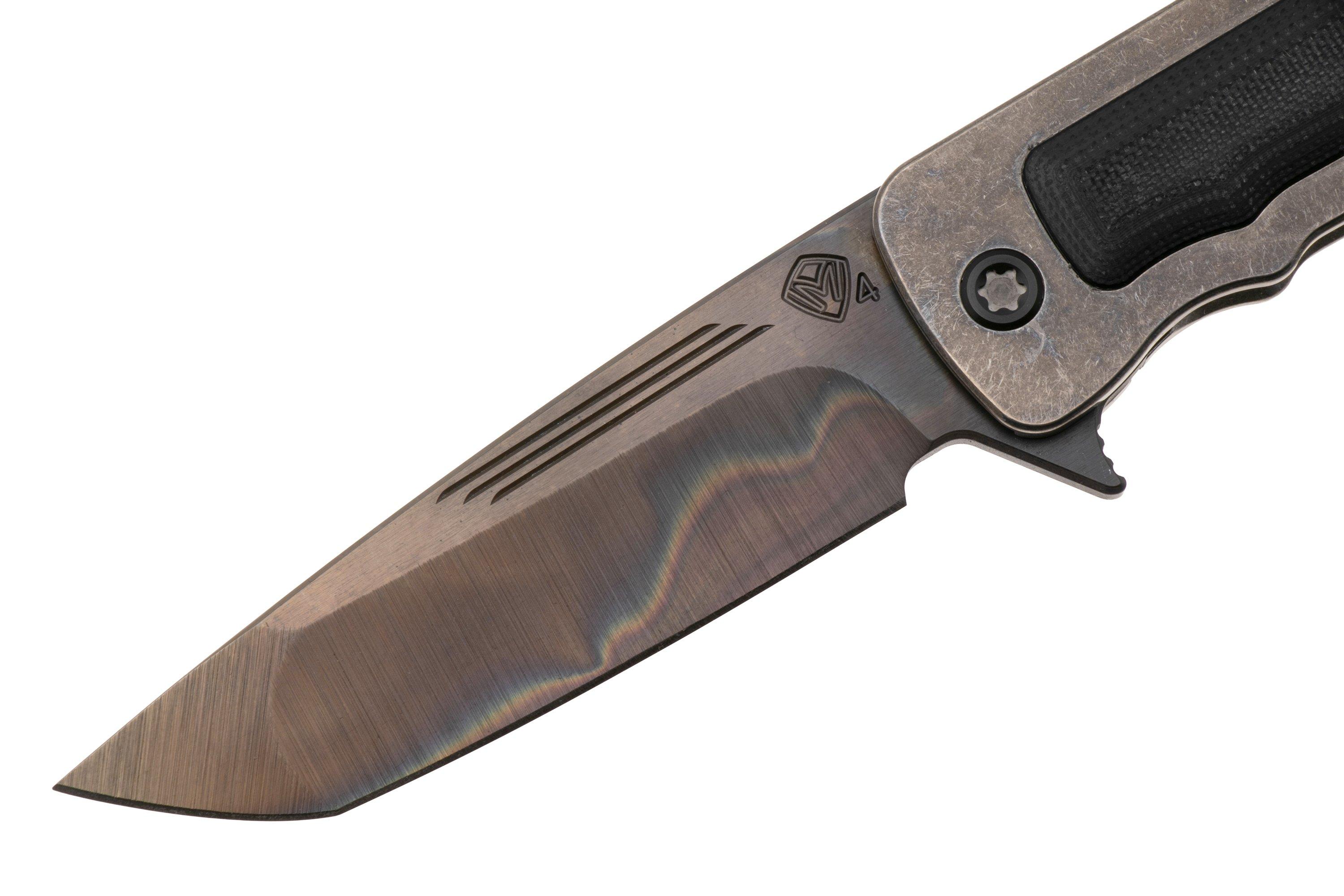 Medford TFF-4 25-TFF4-03, Vulcan S45VN Tanto, Tumbled Titanium Handle ...