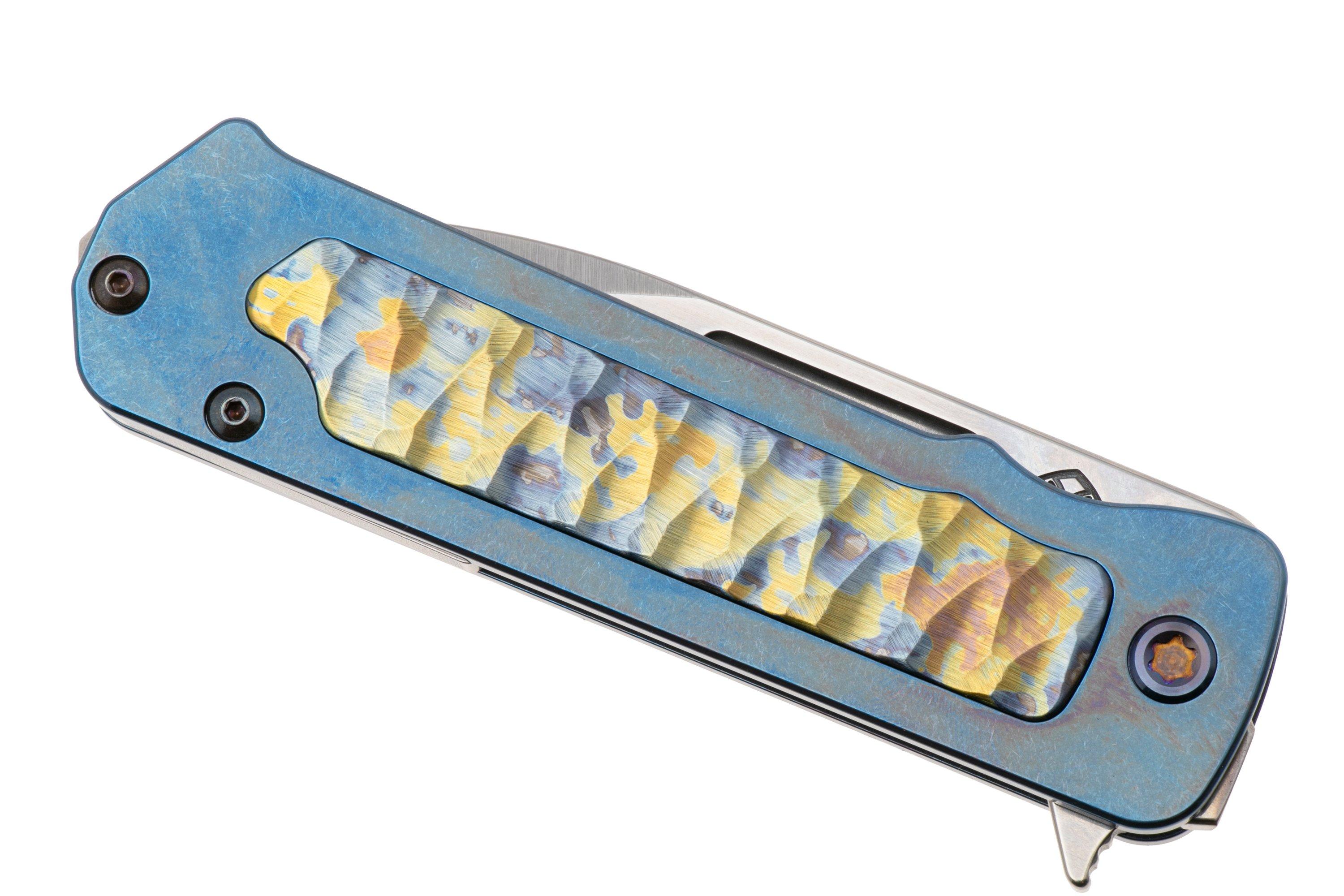 Medford TFF-4 25-TFF4-04, Tumbled S45VN Droppoint, Blue Predator ...