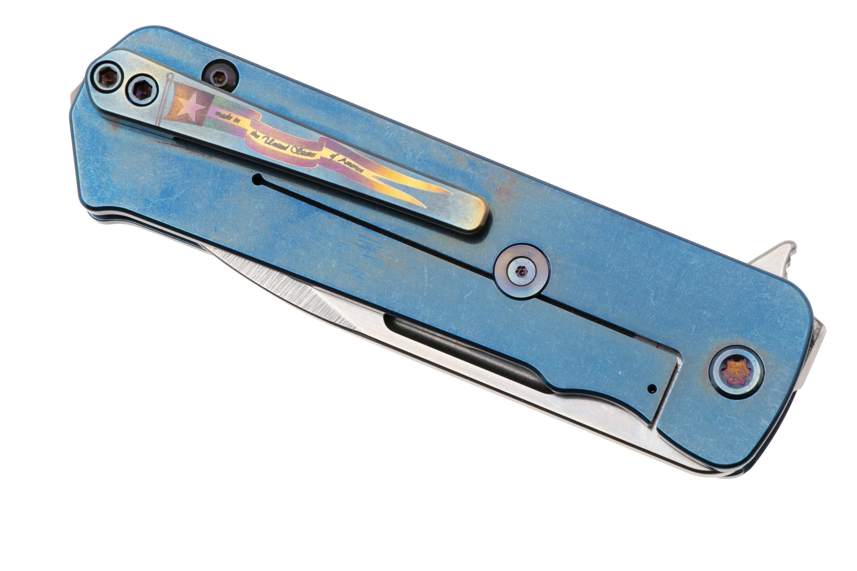 Medford TFF-4 25-TFF4-04, Tumbled S45VN Droppoint, Blue Predator ...