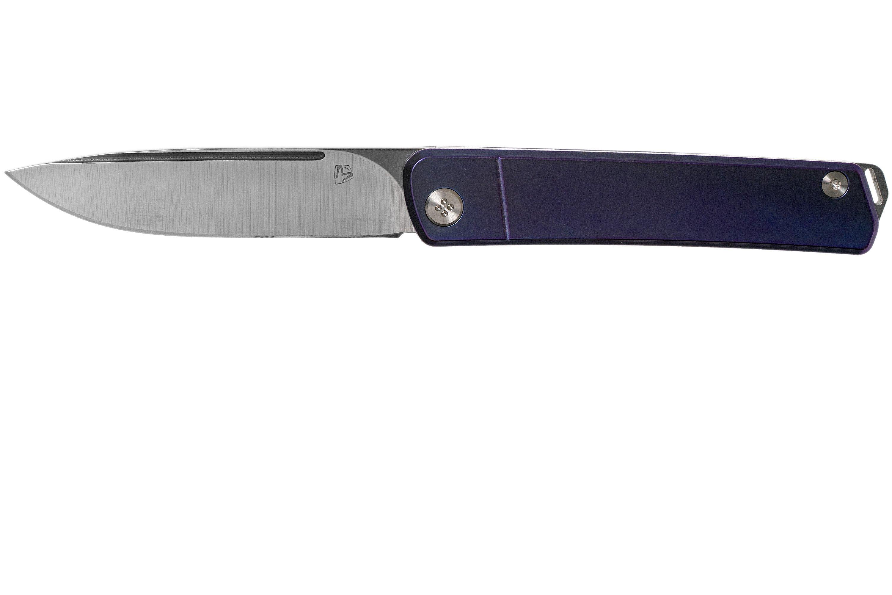 Medford Gentleman Jack Blue Anodized Handles pocket knife ...