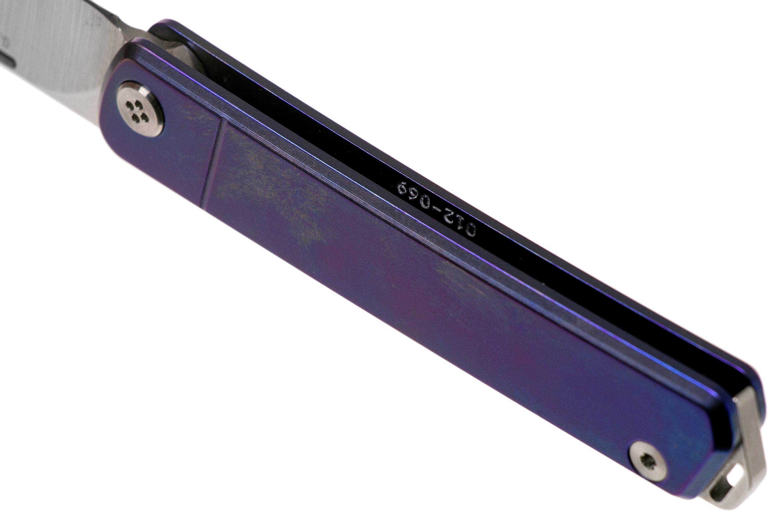 Medford Gentleman Jack Blue Anodized Handles pocket knife ...