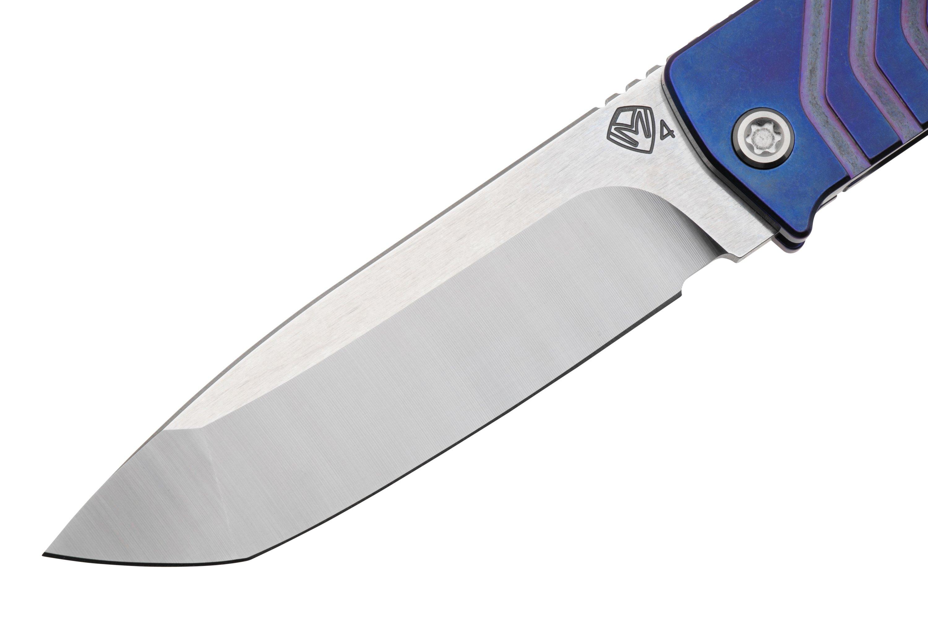 Medford The Antik TA-25-01, CPM S45VN Tumbled Tanto Blade, Violet ...