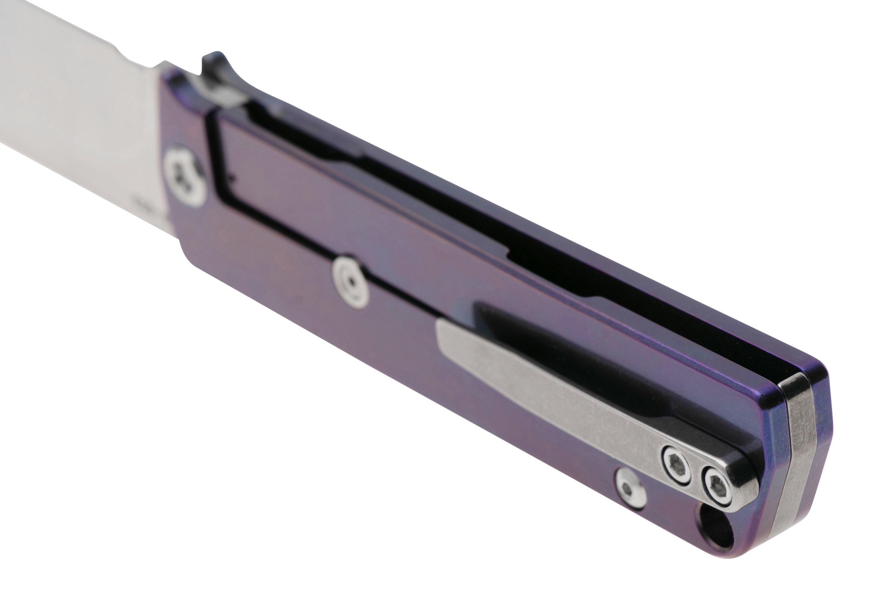 Medford The Antik TA-25-01, CPM S45VN Tumbled Tanto Blade, Violet ...