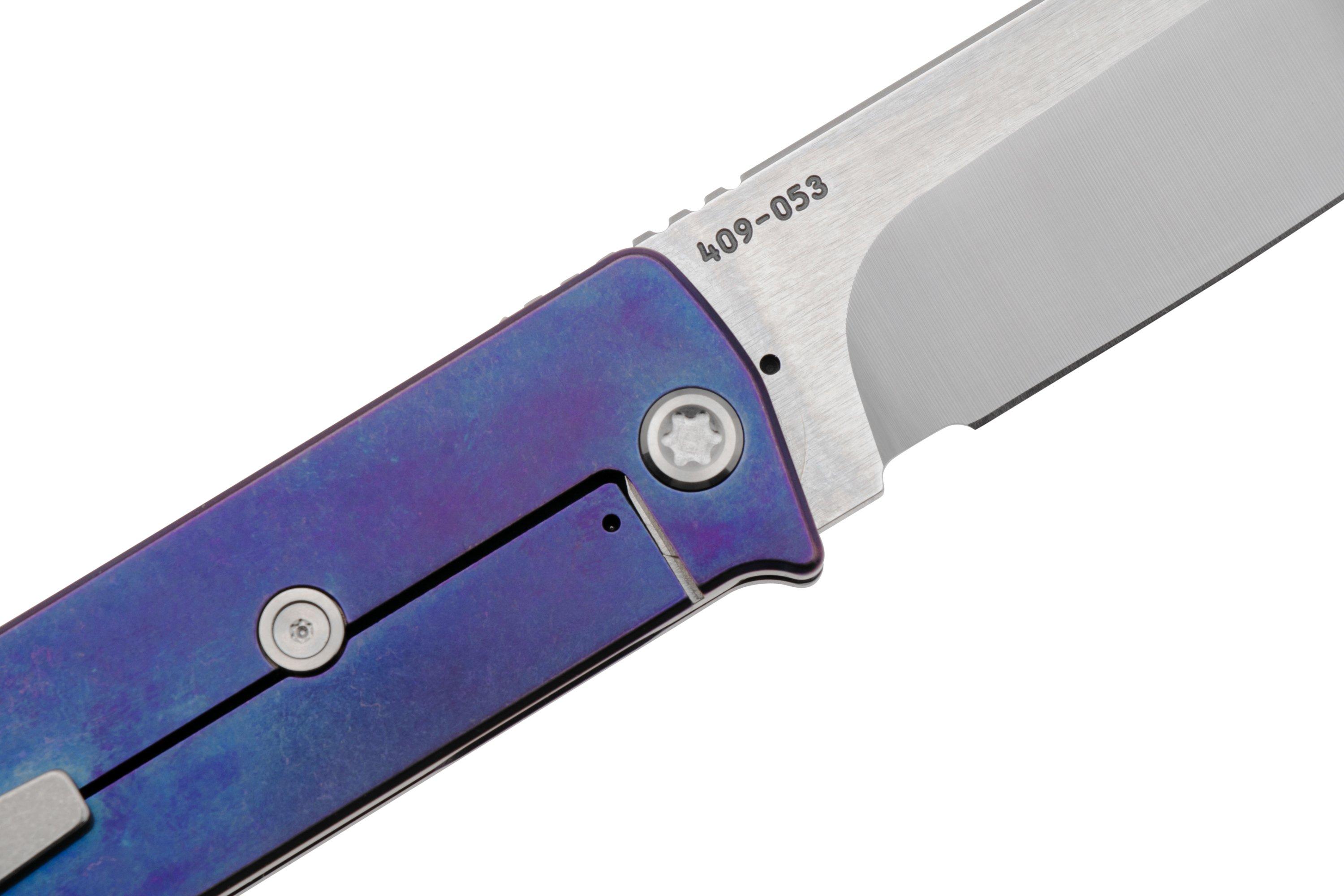 Medford The Antik TA-25-01, CPM S45VN Tumbled Tanto Blade, Violet ...
