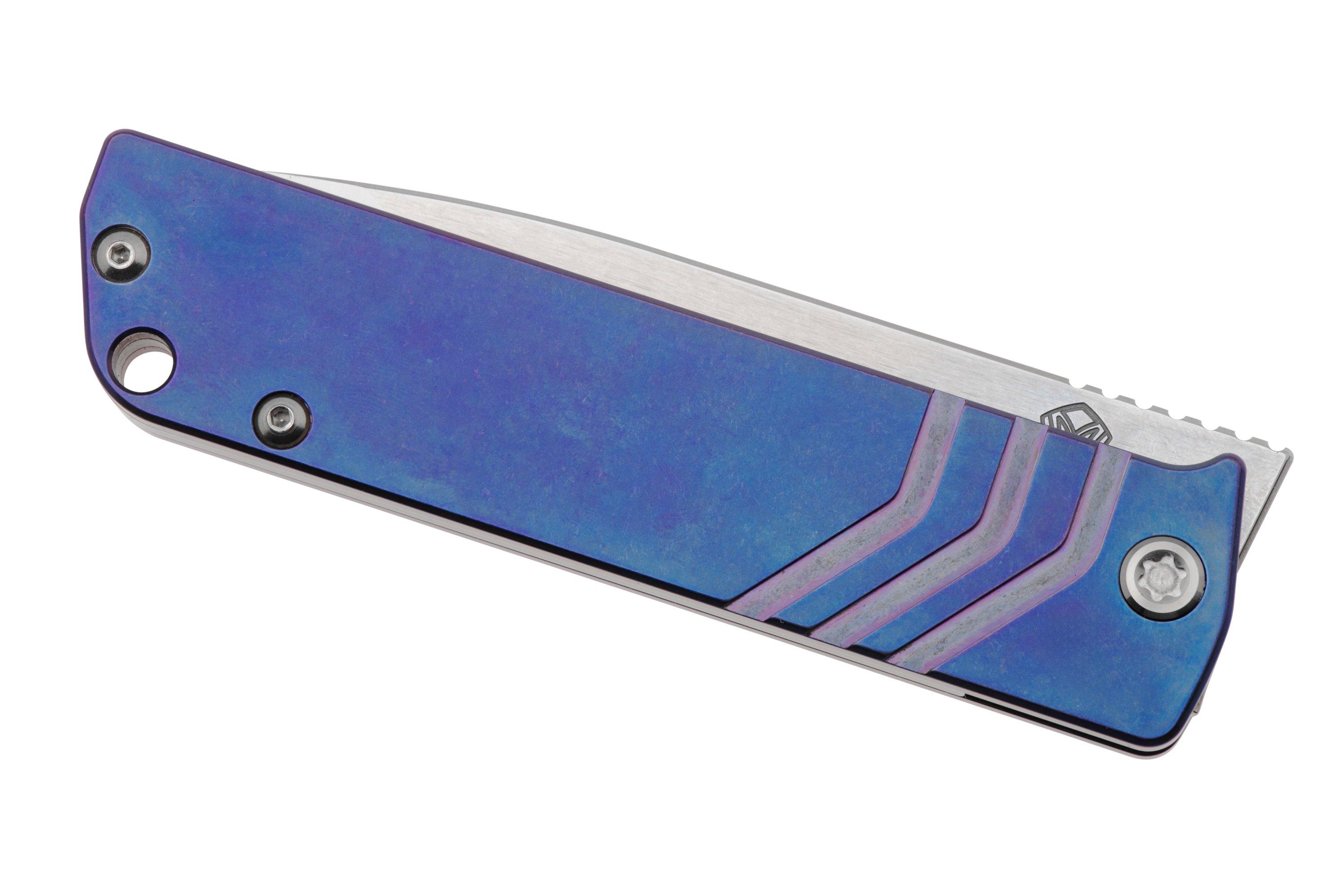 Medford The Antik TA-25-01, CPM S45VN Tumbled Tanto Blade, Violet ...