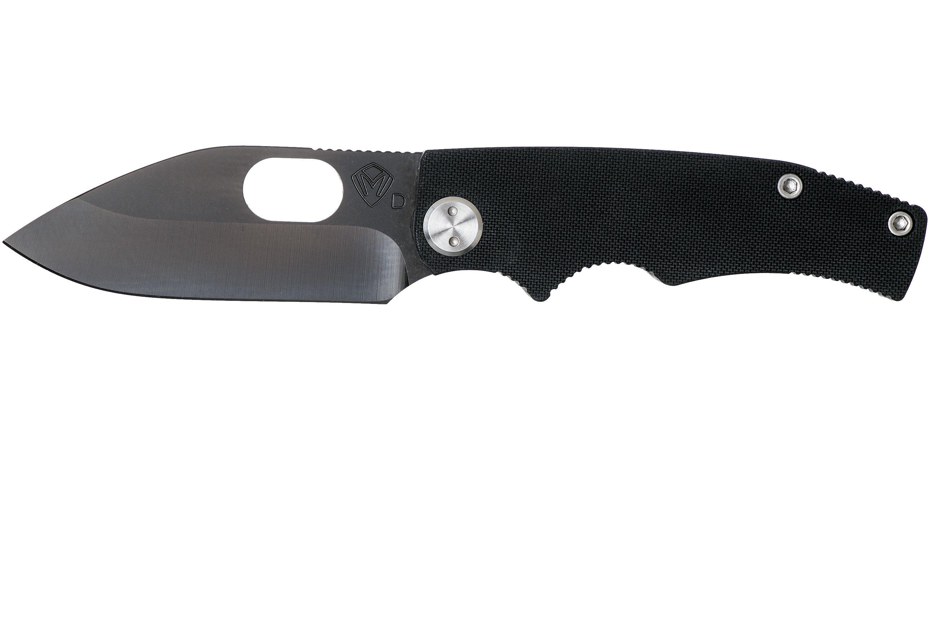 Medford 187 RMP Black G10, PVD Black D2, pocket knife | Advantageously ...