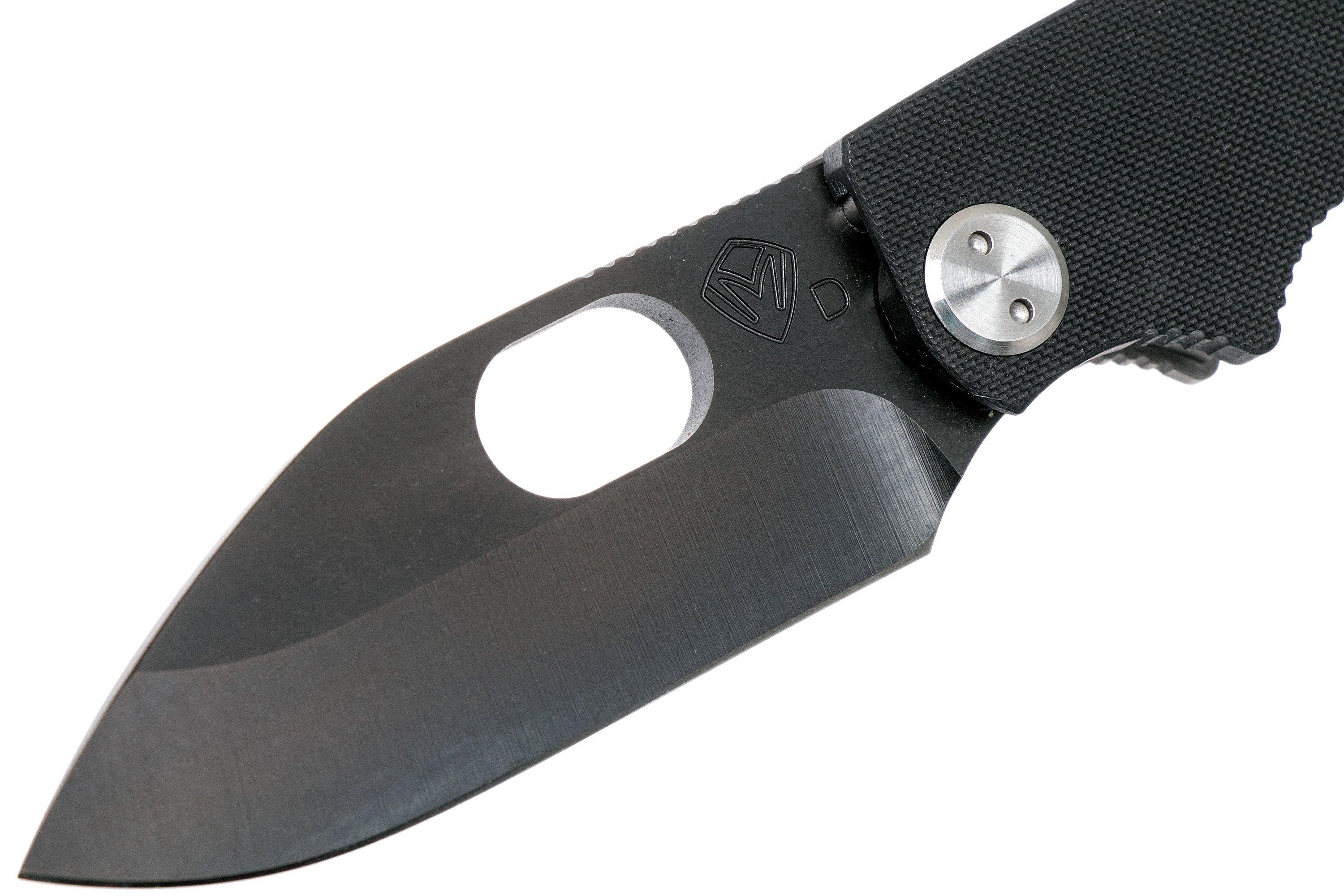 Medford 187 RMP Black G10, PVD Black D2, pocket knife | Advantageously ...