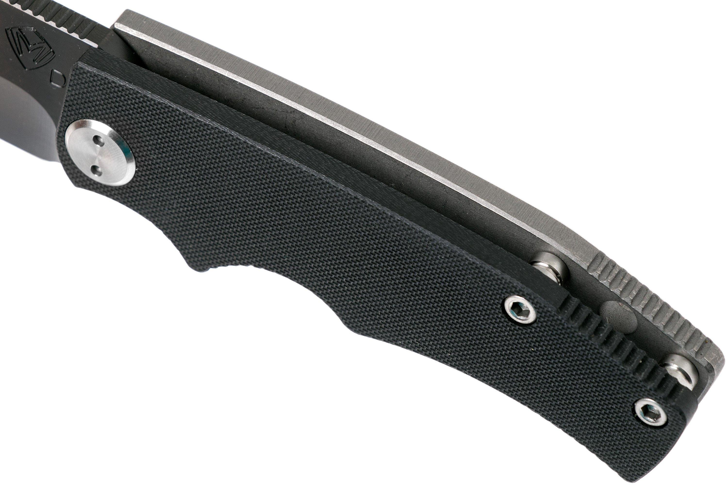 Medford 187 RMP Black G10, PVD Black D2, pocket knife | Advantageously ...