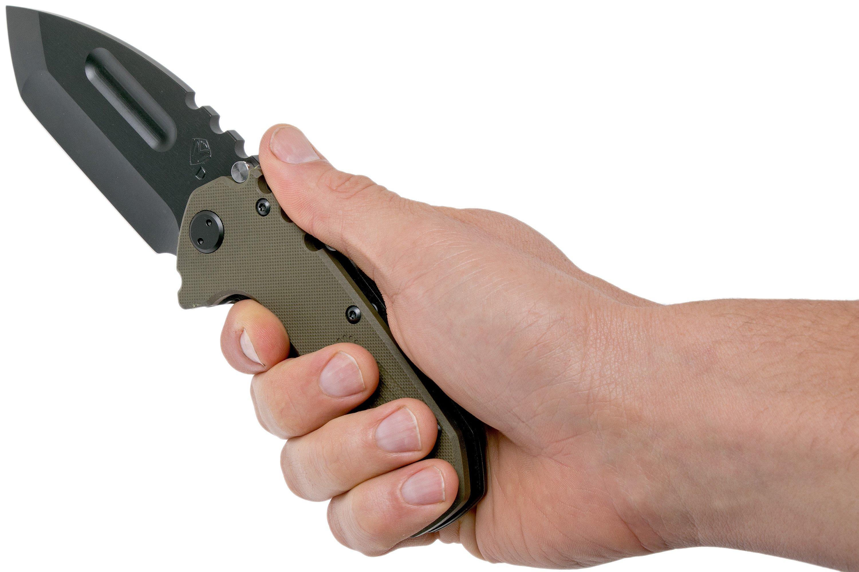 Medford Praetorian Scout Tanto D2 PVD, OD Green G10 pocket knife ...