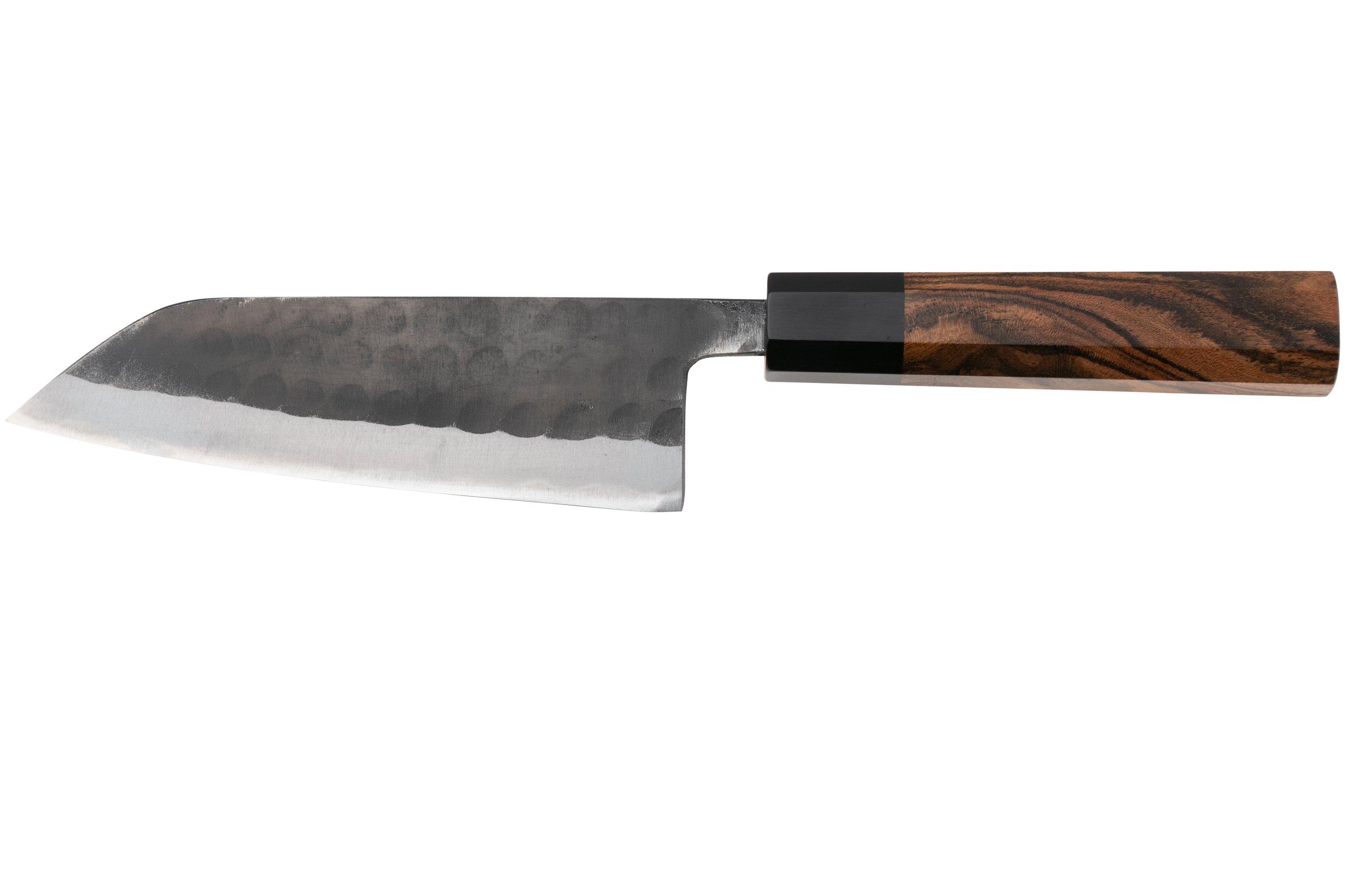 Munetoshi Black Hammer-Tone Small Santoku 13.5 cm | Advantageously ...